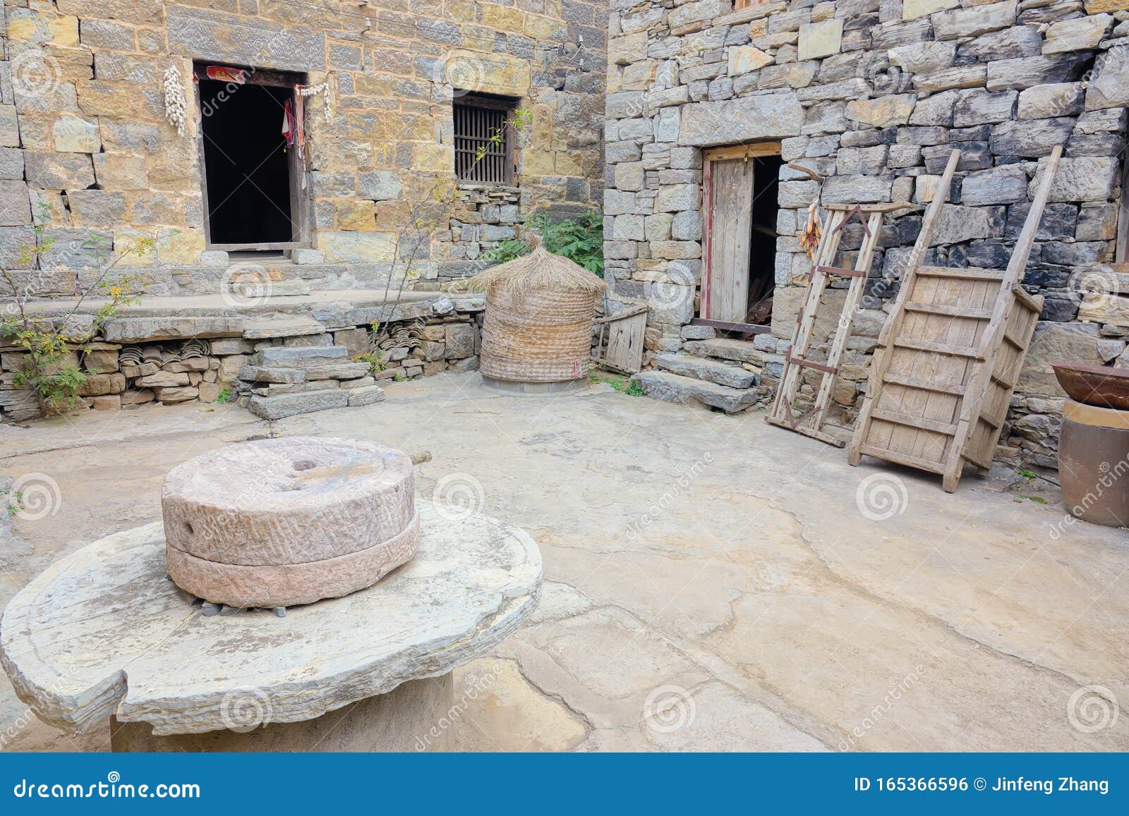 Ancient courtyard stock photo. Image of abandoned, rock - 165366596
