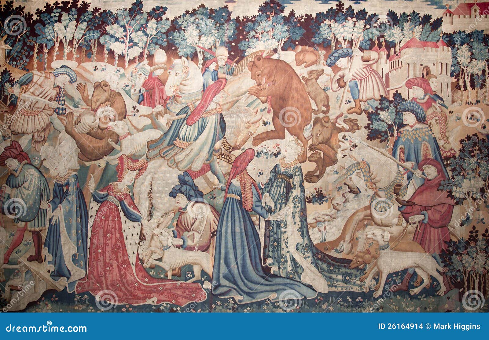 Ancient craft stock photo. Image of hunt, tapestry, thread - 26164914