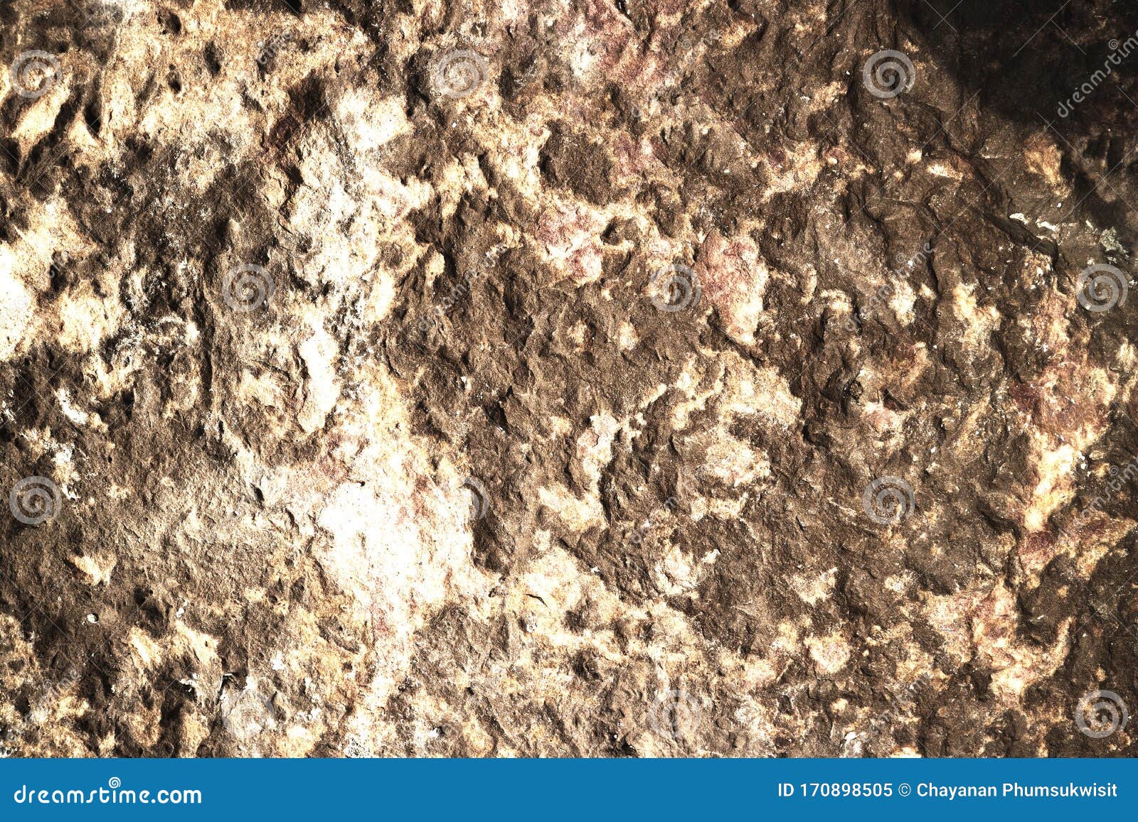 Ancient Cream Granite Stone Surface of Cave for Interior Stock Image ...