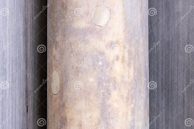 Ancient Cream Marble Column Texture Background on a White Wall in ...