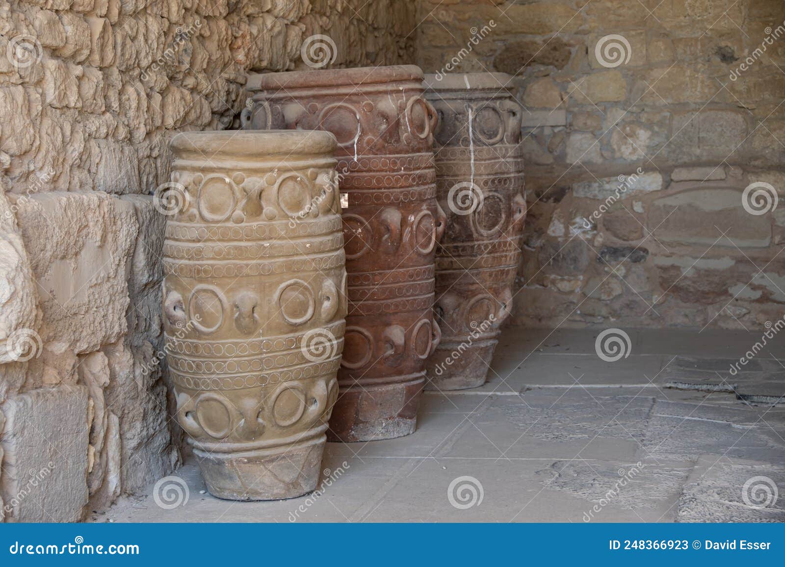 Ancient Cretan Pithos in the Grounds of Knossos Stock Image - Image of ...