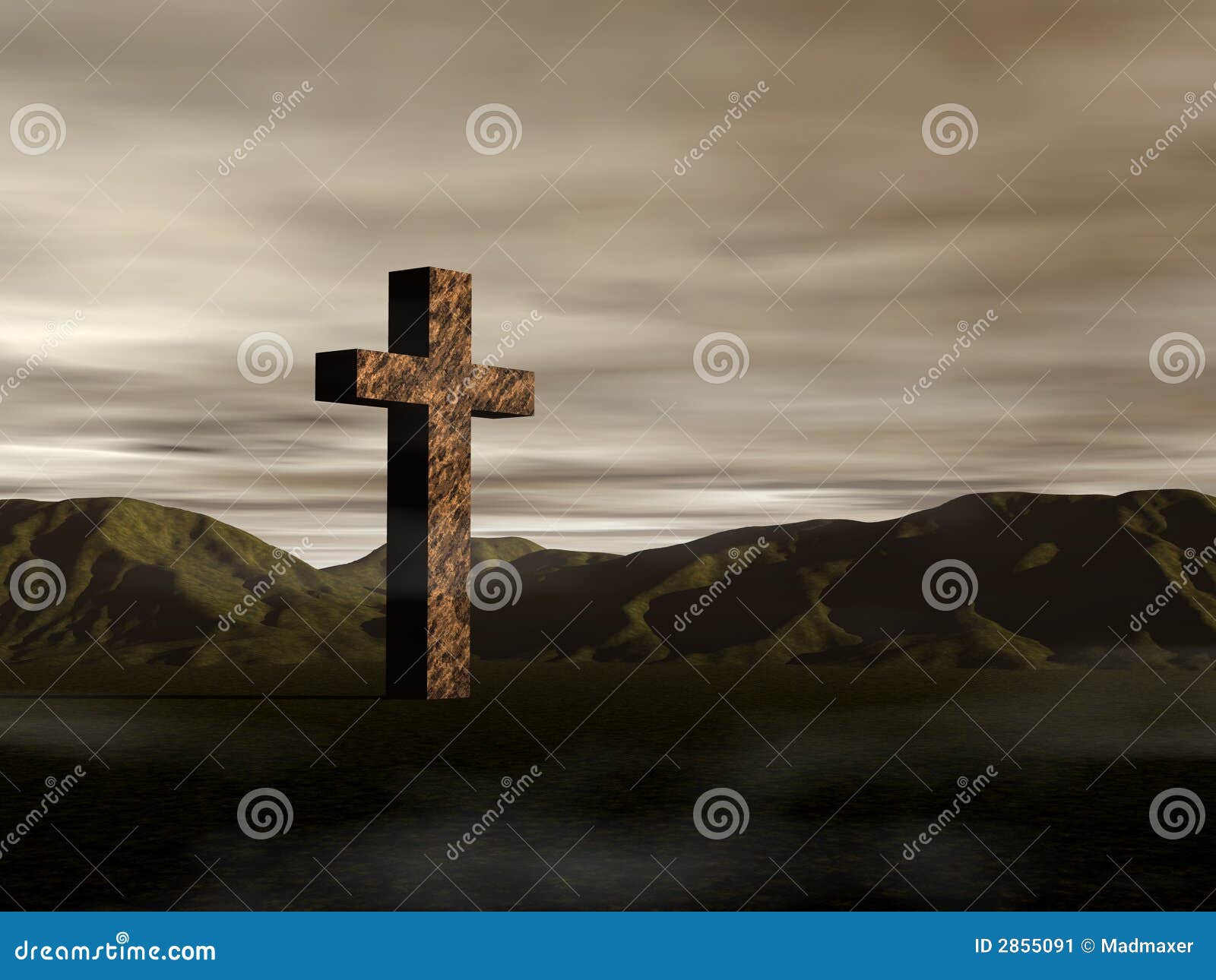 An ancient cross stock illustration. Illustration of fear - 2855091