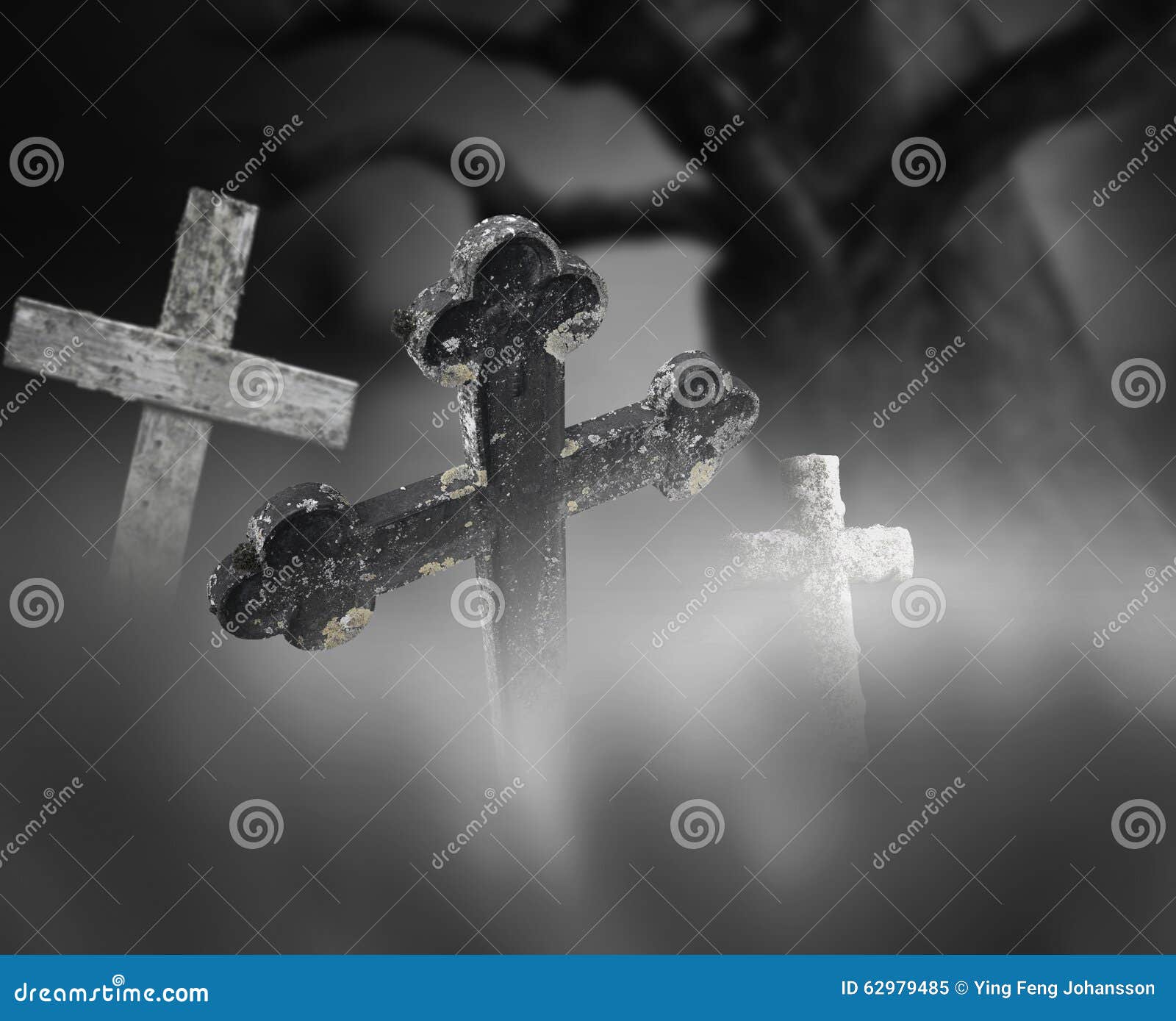 Ancient cross on cemetery stock image. Image of scary - 62979485
