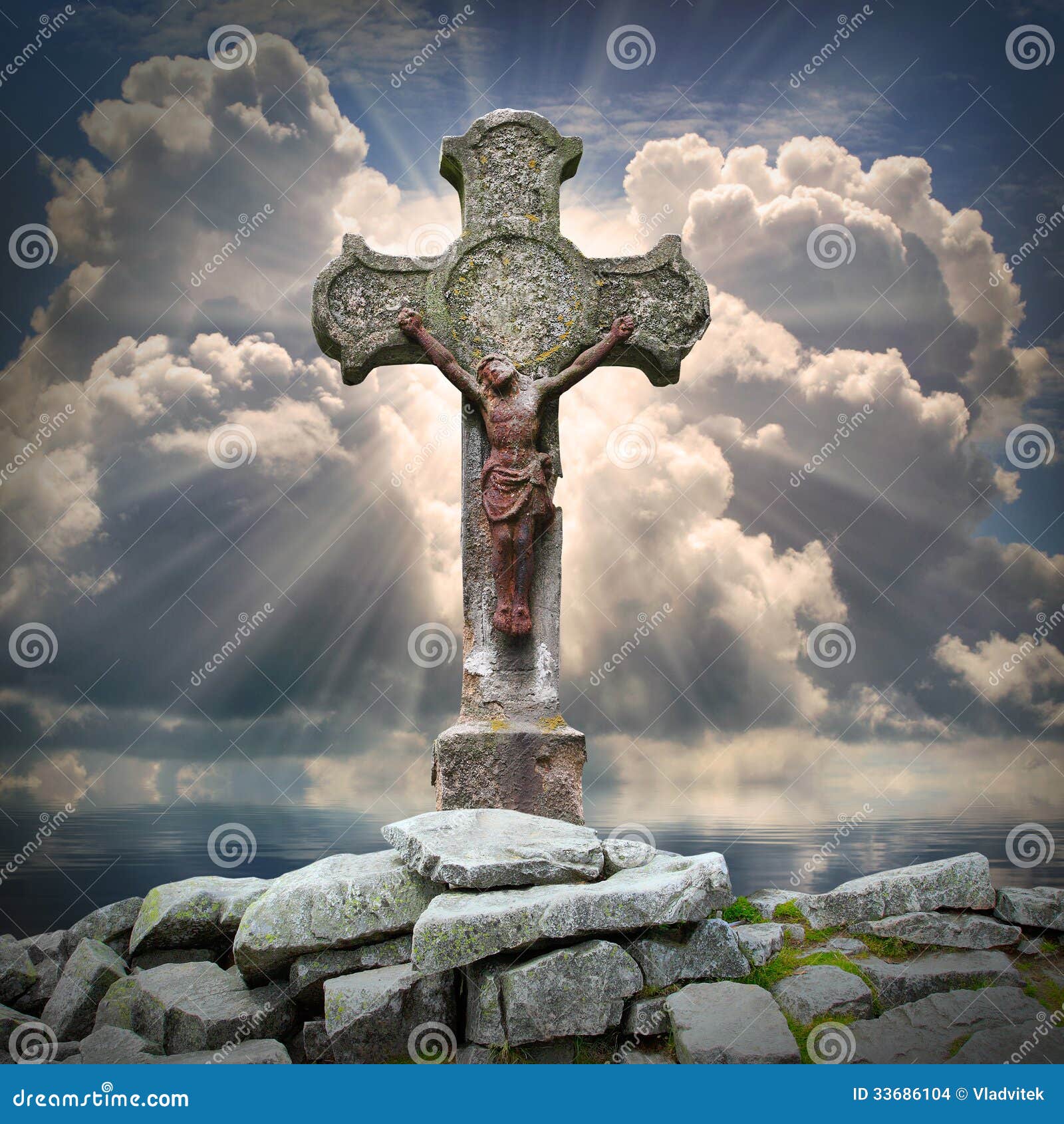 Ancient cross. stock photo. Image of christ, ireland - 33686104