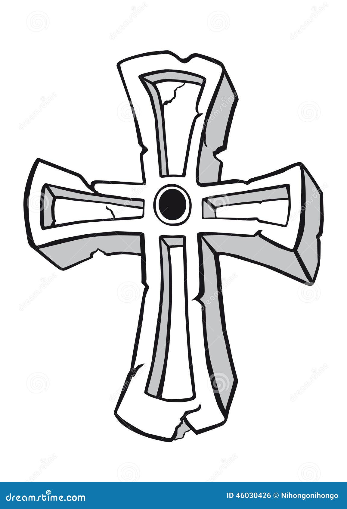 Ancient cross stock vector. Illustration of ornament - 46030426