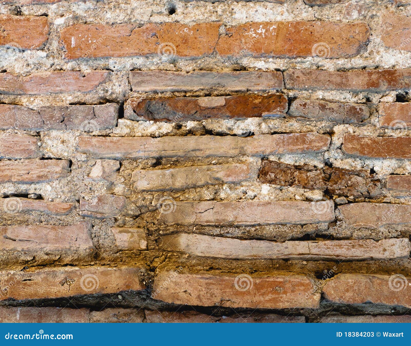 Ancient Crumbling Stone Wall Stock Image - Image of horizontal ...