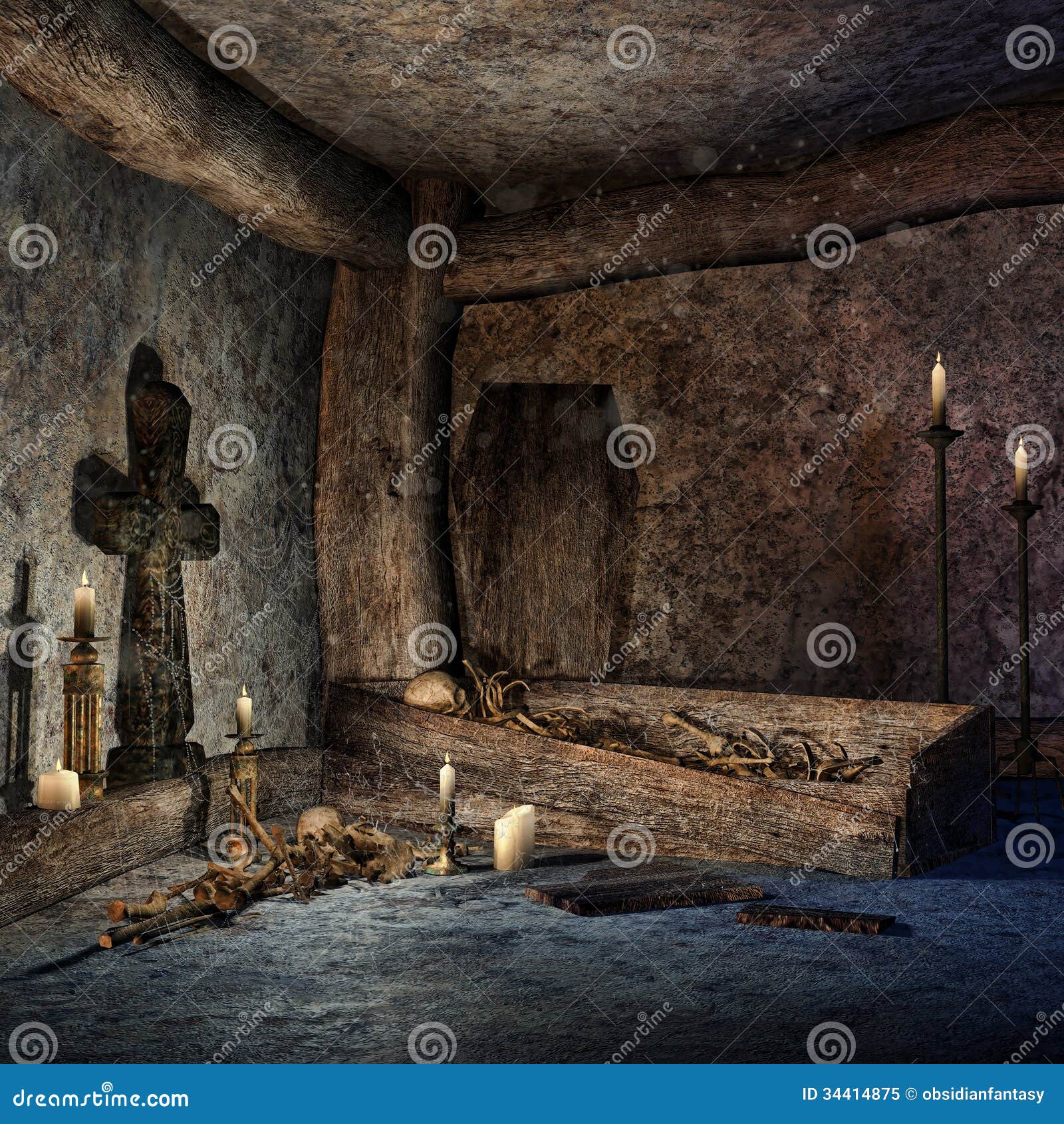Ancient crypt stock illustration. Illustration of colorful - 34414875