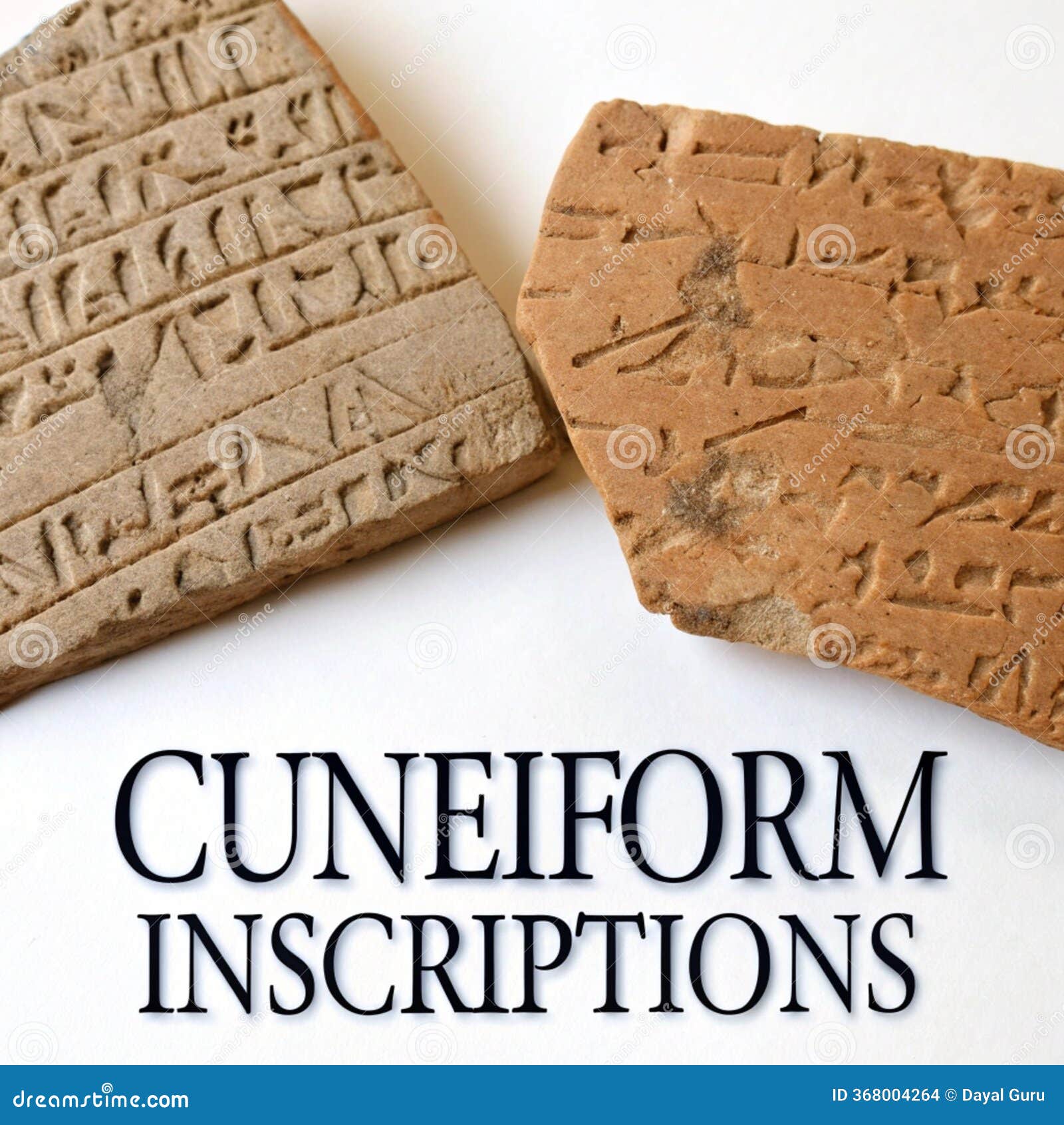 Ancient Cuneiform Inscriptions Isolated On White Background Stock Photo ...