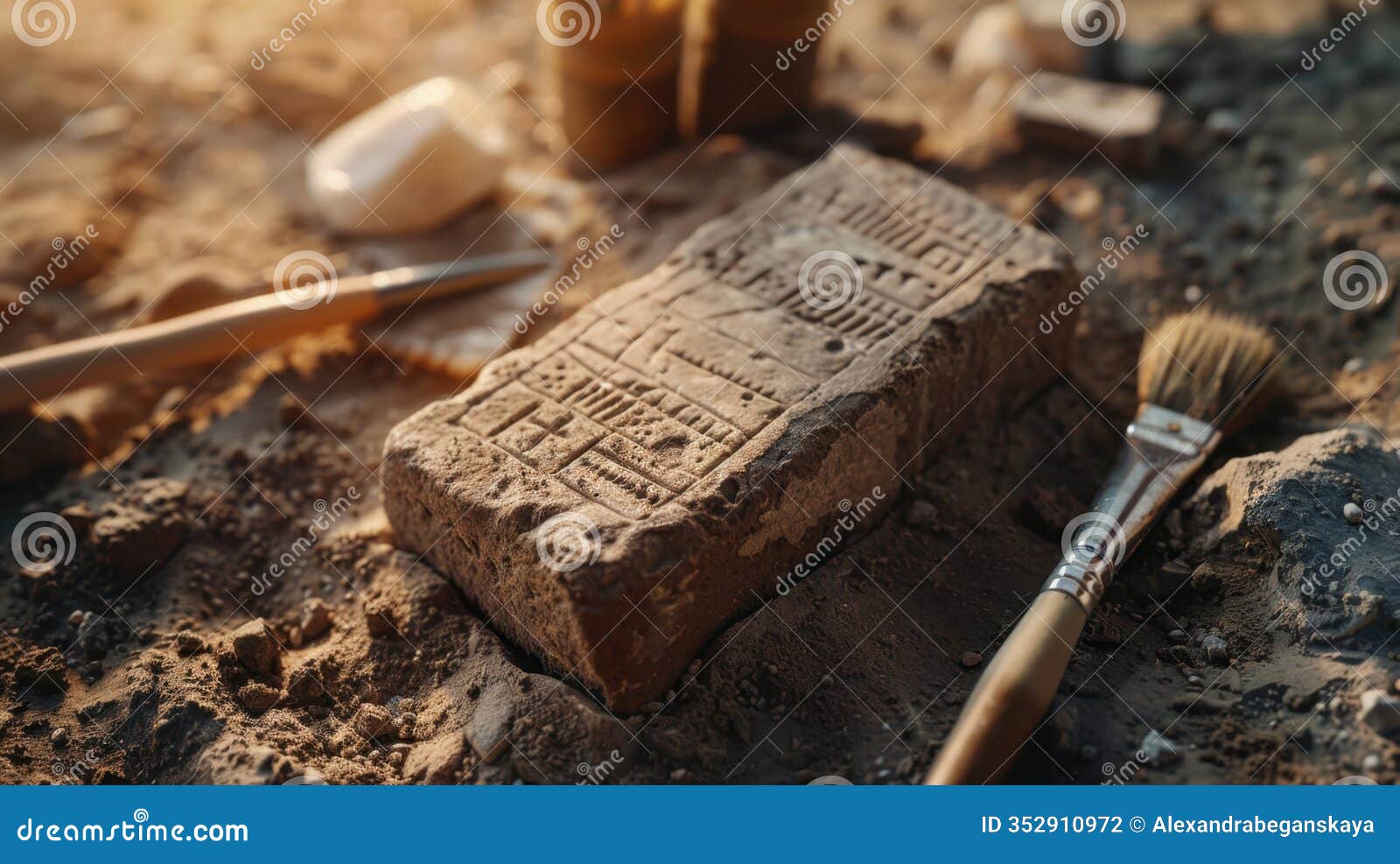 Ancient Cuneiform Inscriptions Isolated On White Background Stock Photo ...