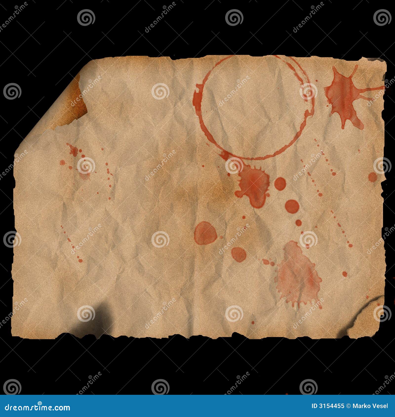 Burned Old Paper, Parchment Outline Silhouette Vector Symbol Icon ...