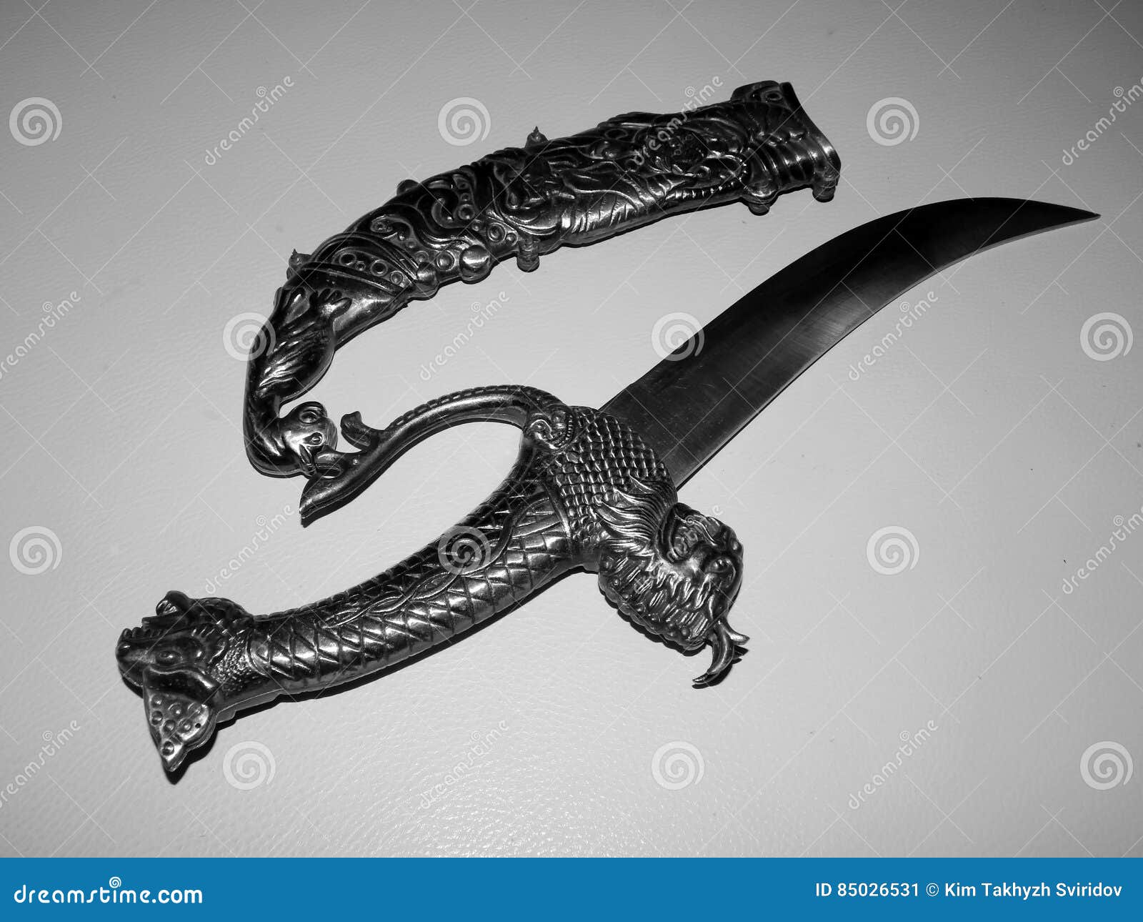 Ancient Dagger with Decorative Handle Stock Image - Image of historical ...