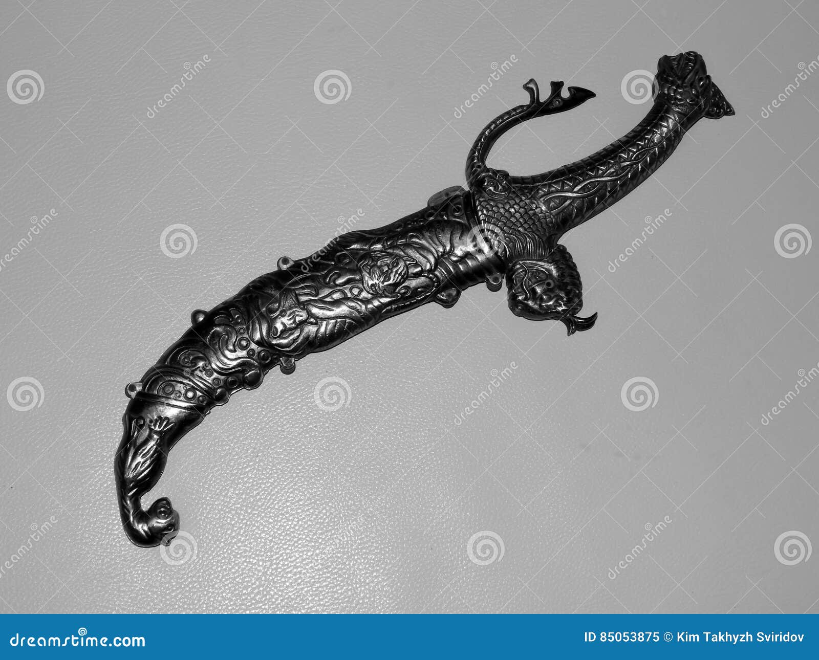 Ancient Dagger with Decorative Handle Stock Image - Image of security ...