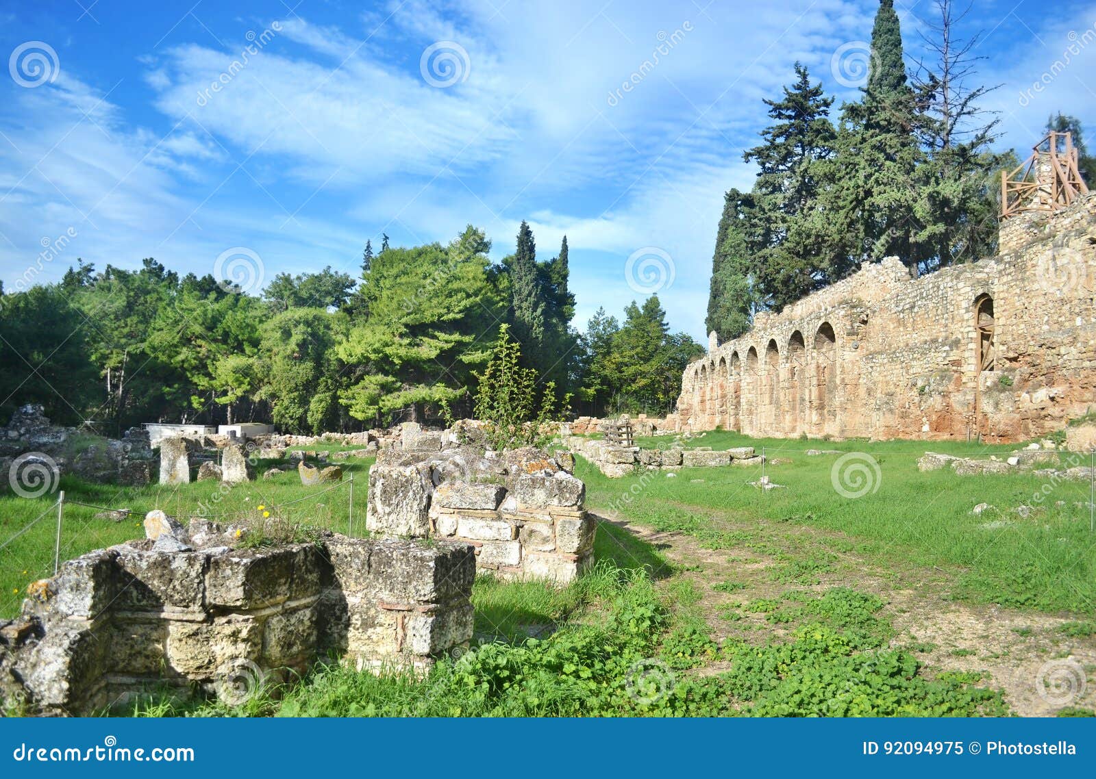 Ancient Daphni Monastery in Athens Greece Stock Image - Image of church ...