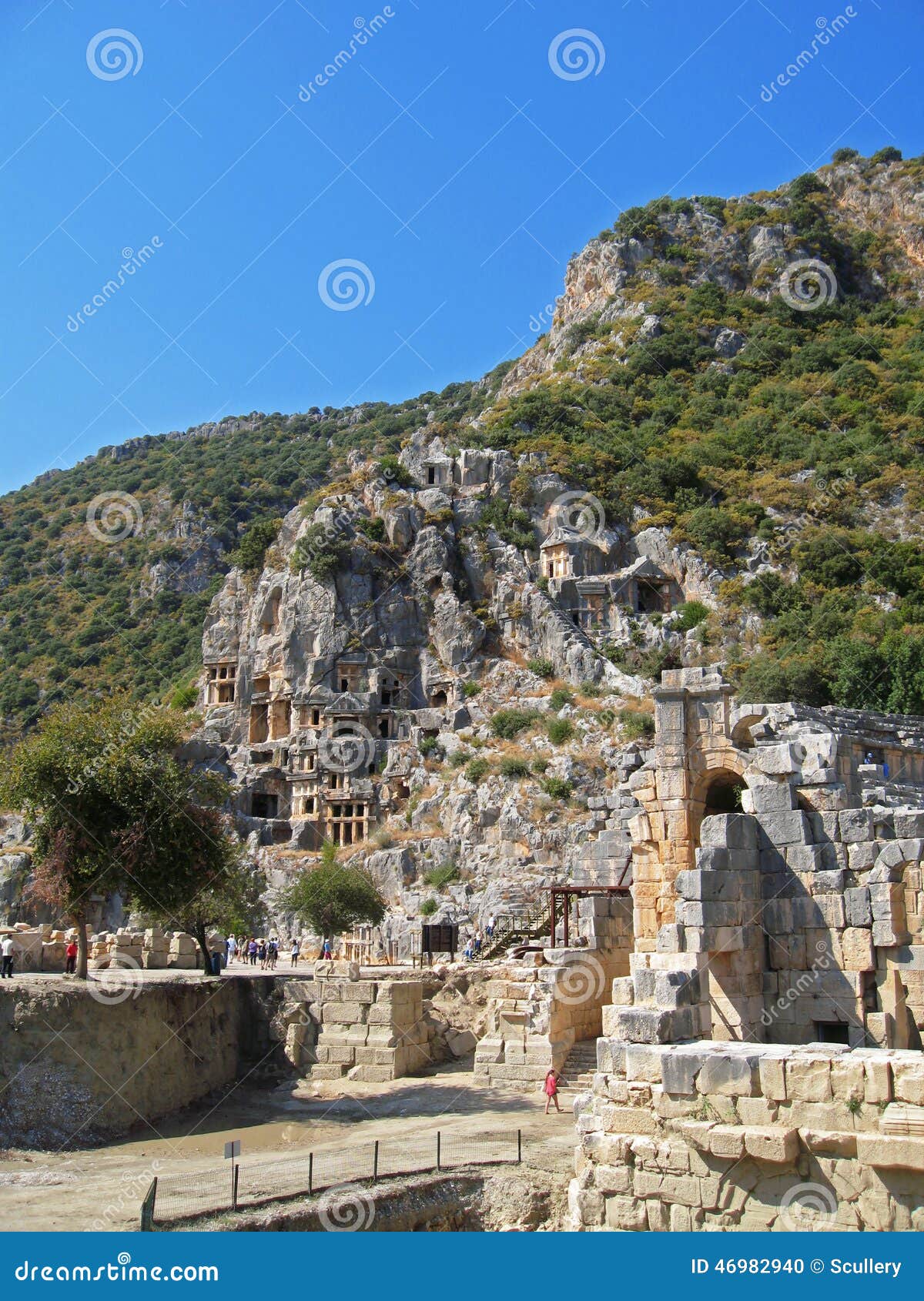 Ancient Dead Town in Myra Demre Turkey Stock Photo - Image of culture ...