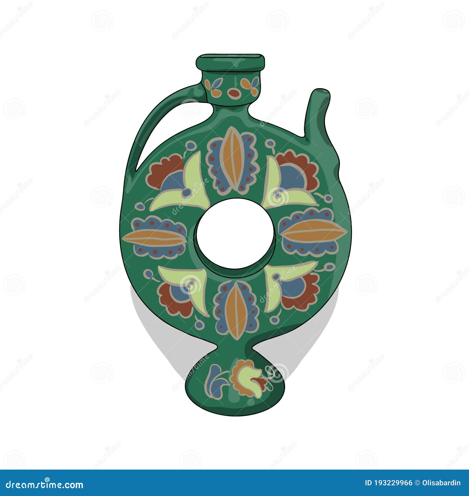 Ancient Decorative Jug. Vector Stock Vector - Illustration of kitchen ...