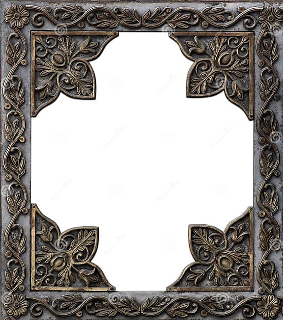 Ancient Decorative Metal Frame Stock Image - Image of framing ...