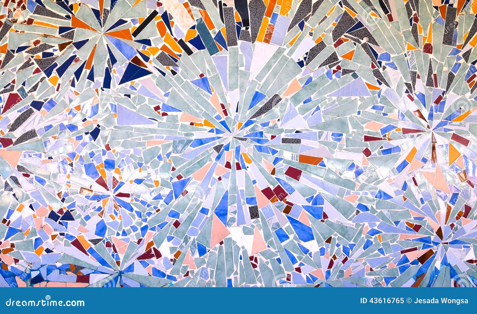 Ancient Decorative Mosaic from Tile Fragments Stock Image - Image of ...