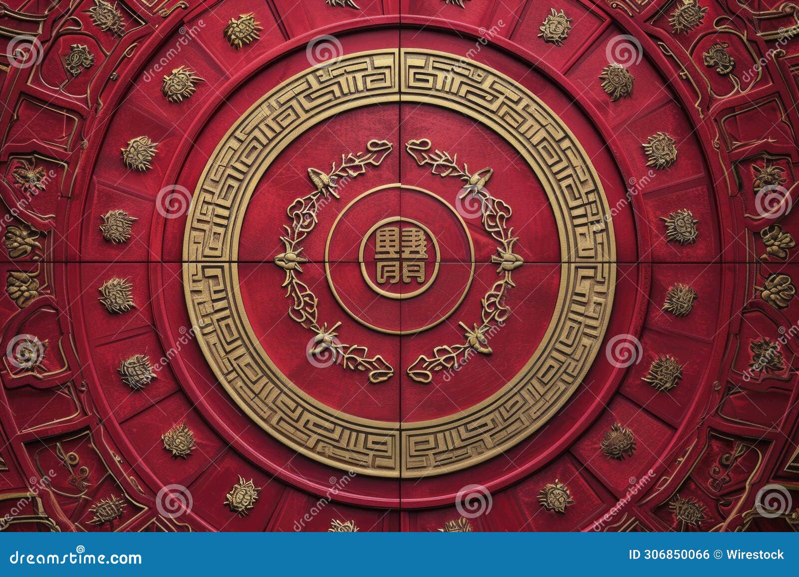 An Ancient Decorative Wall Design that Has a Symbol with Multiple ...