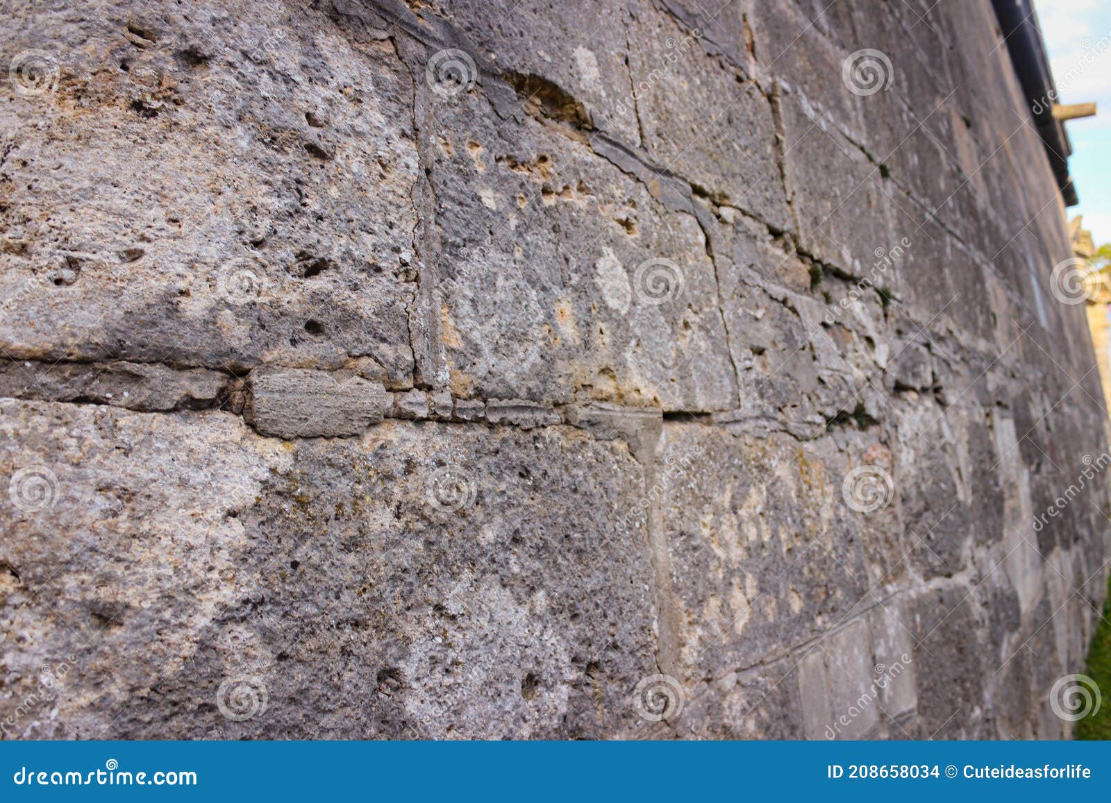 Ancient Defensive Stone Walls of the Castle Stock Photo - Image of ...