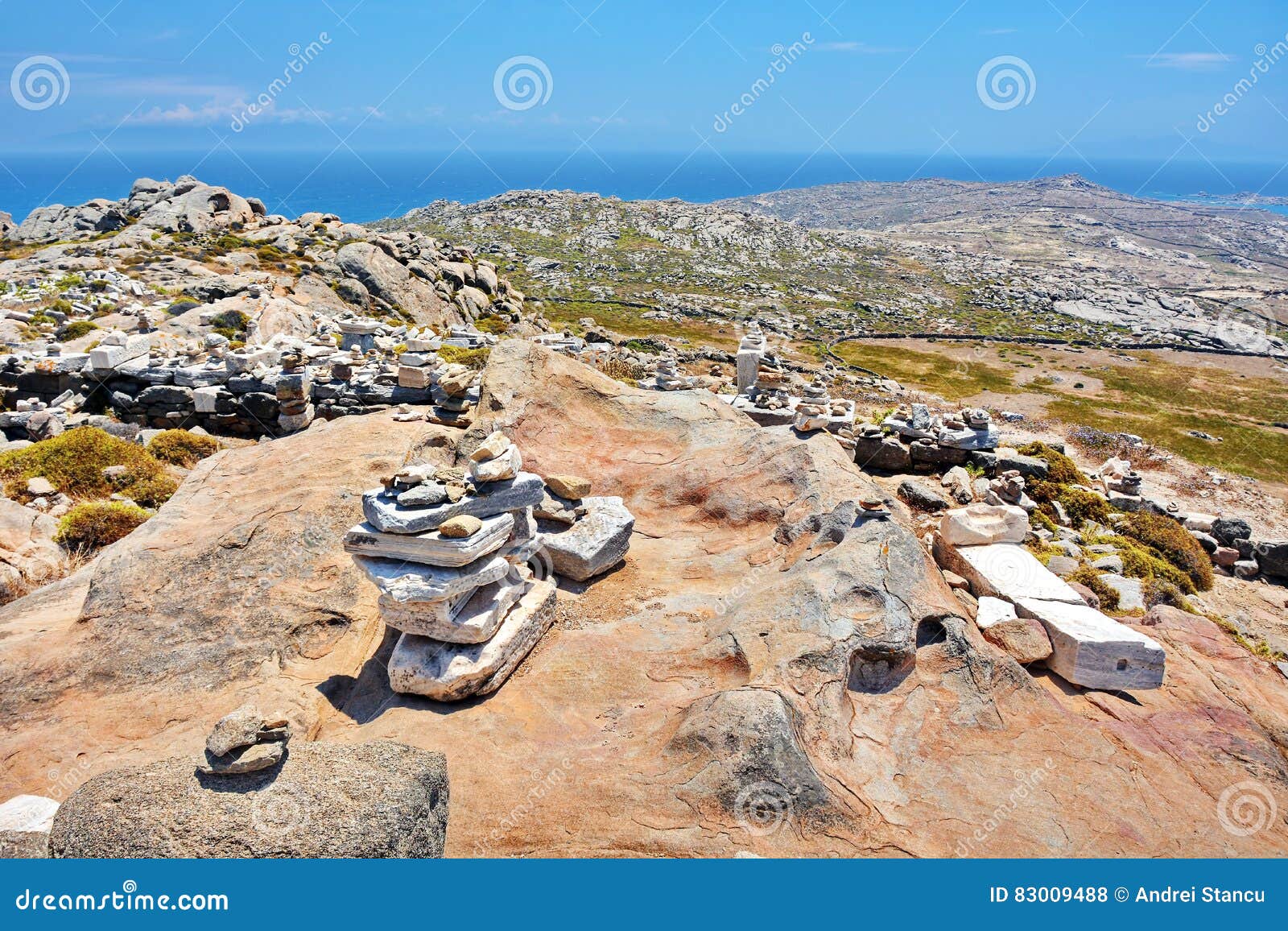 Ancient Delos Ruins, Greece Stock Photo - Image of scenery, colonnade ...