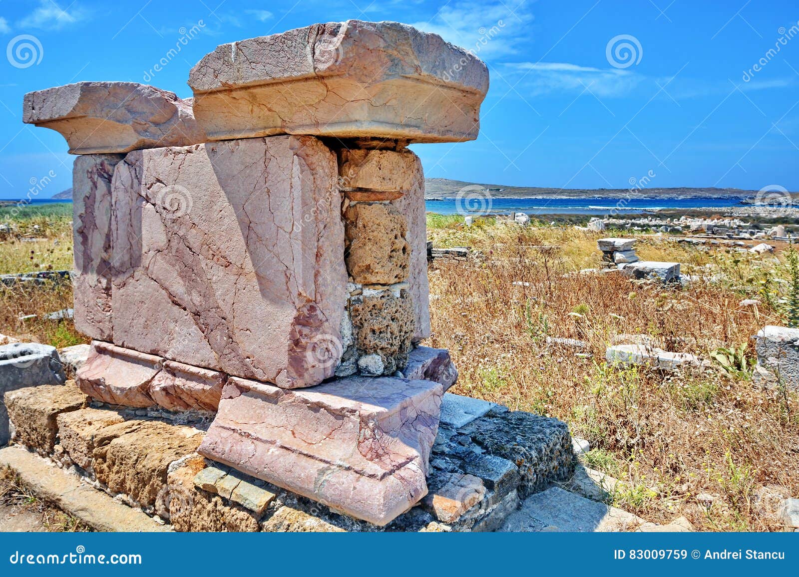 Ancient Delos Ruins, Greece Stock Image - Image of archaeological ...