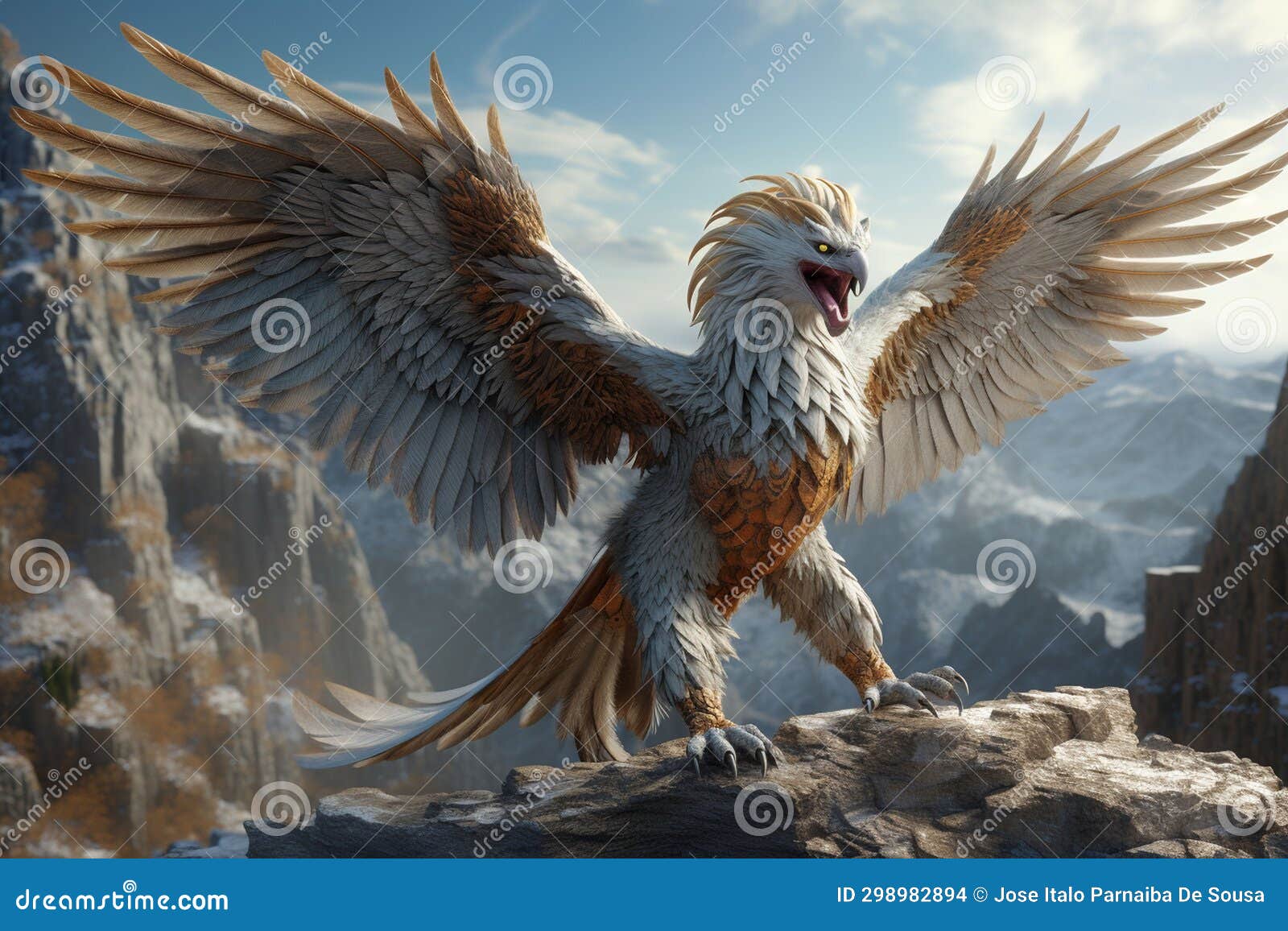 Ancient Depictions of Revered and Mythical Griffin Stock Illustration ...