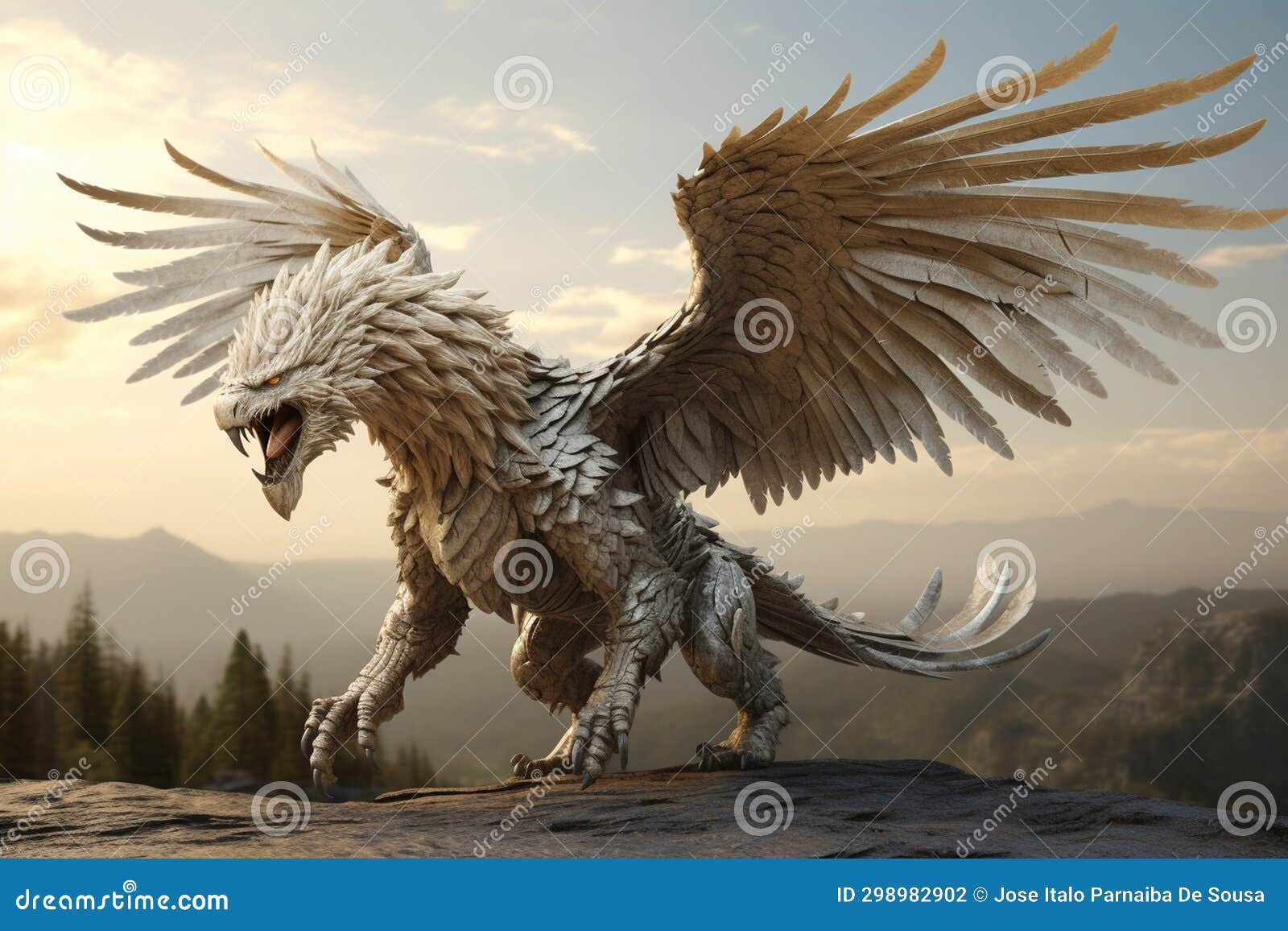 Ancient Depictions of Revered and Mythical Griffin Stock Illustration ...