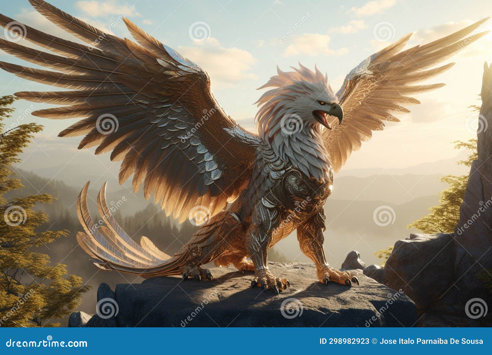 Ancient Depictions of Revered and Mythical Griffin Stock Illustration ...