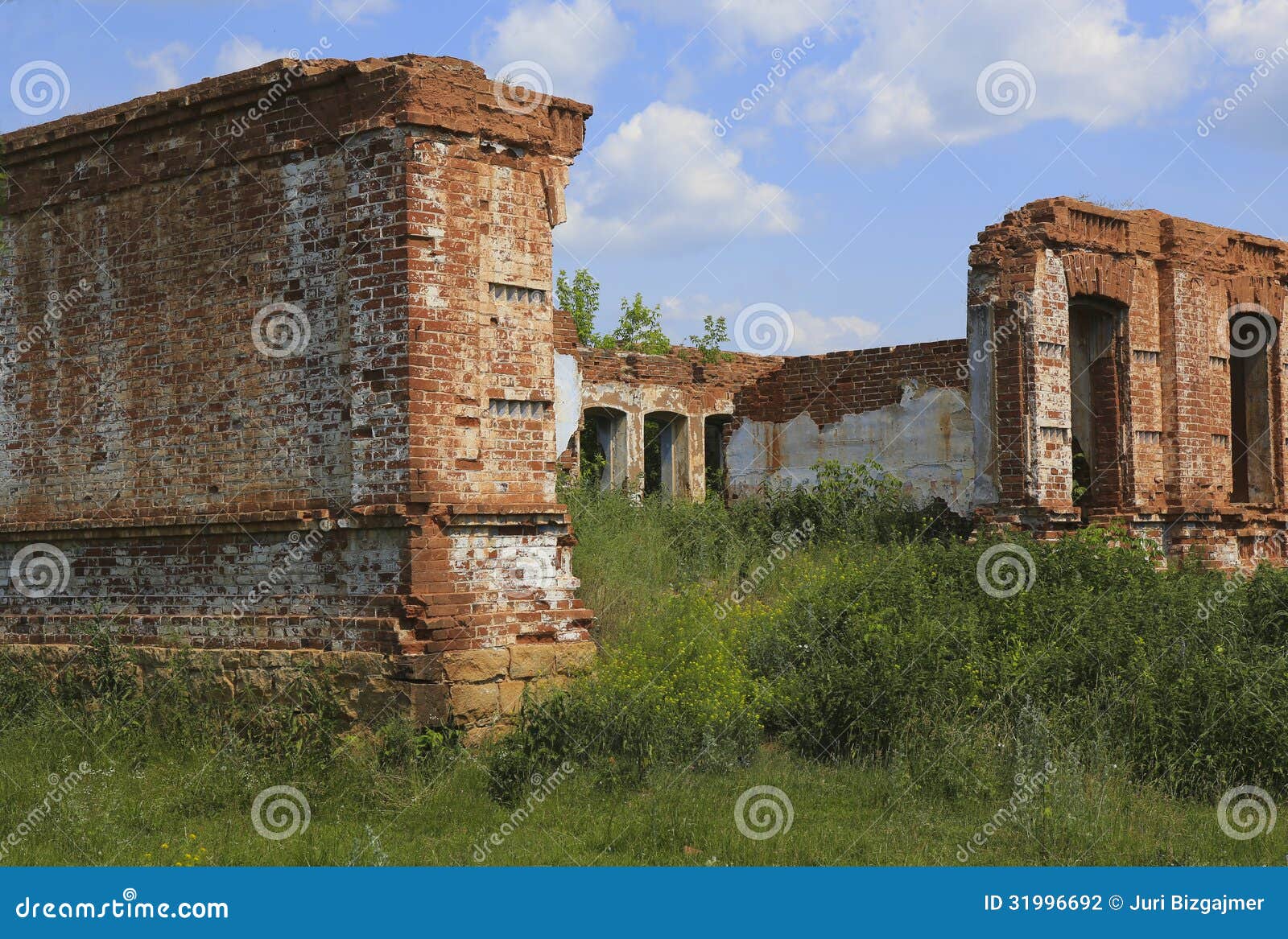 Ancient Destroyed Brick Building Stock Photo - Image of building ...