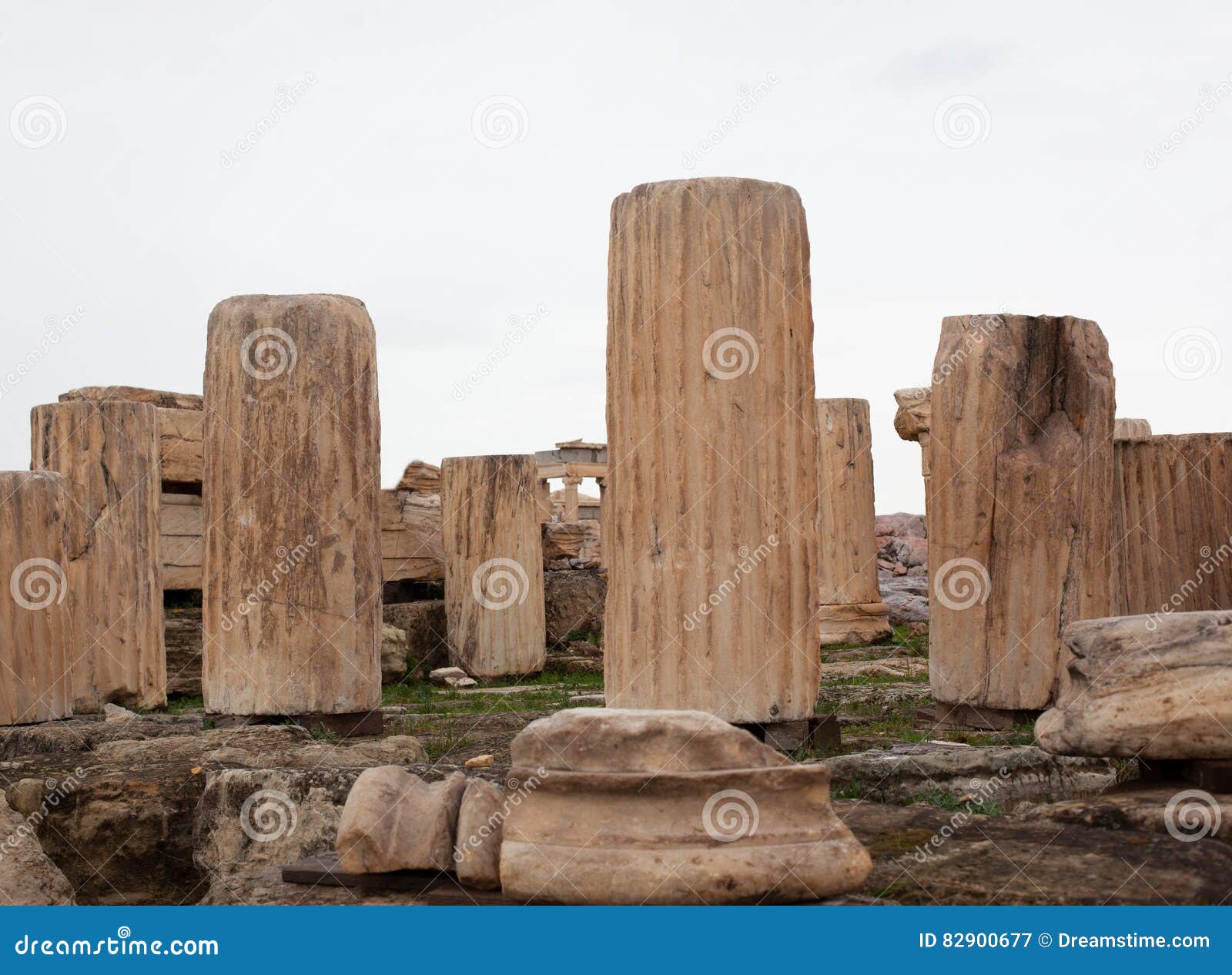 The Ancient Destroyed Building. Stock Image - Image of column, europe ...