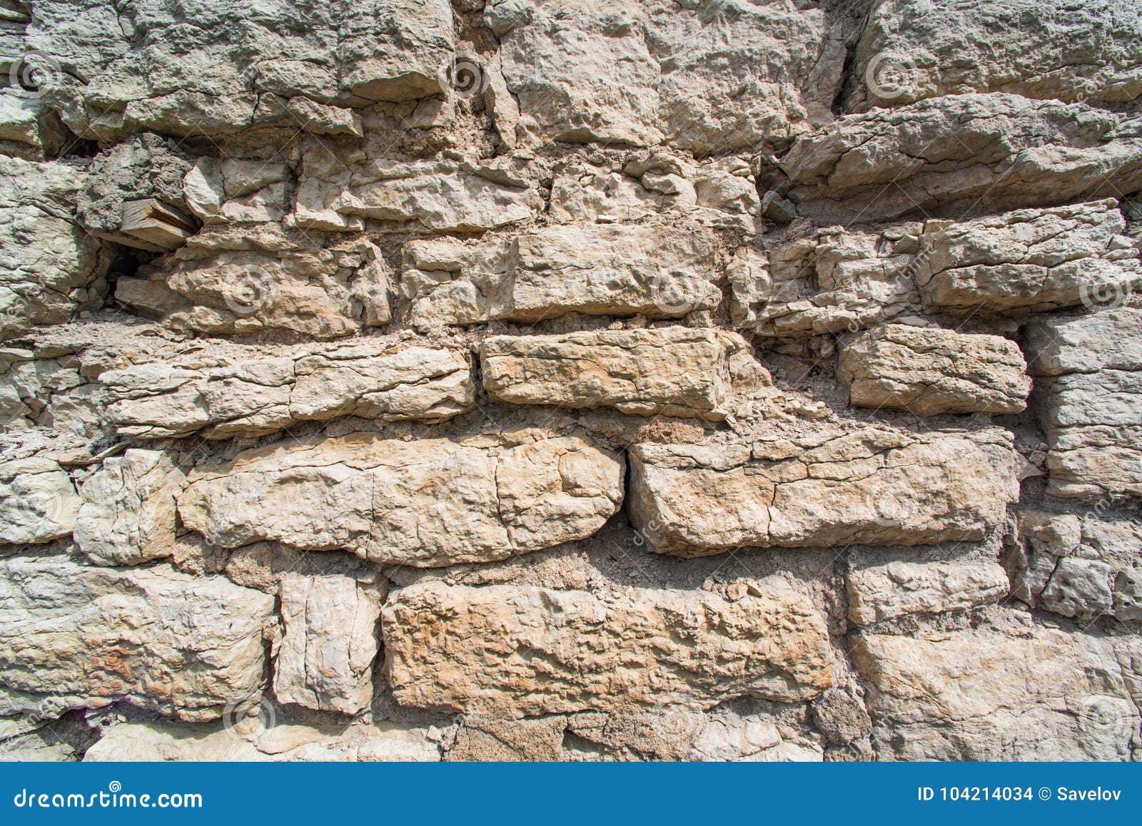 Ancient Destroyed Limestone Wall Stock Photo - Image of construction ...