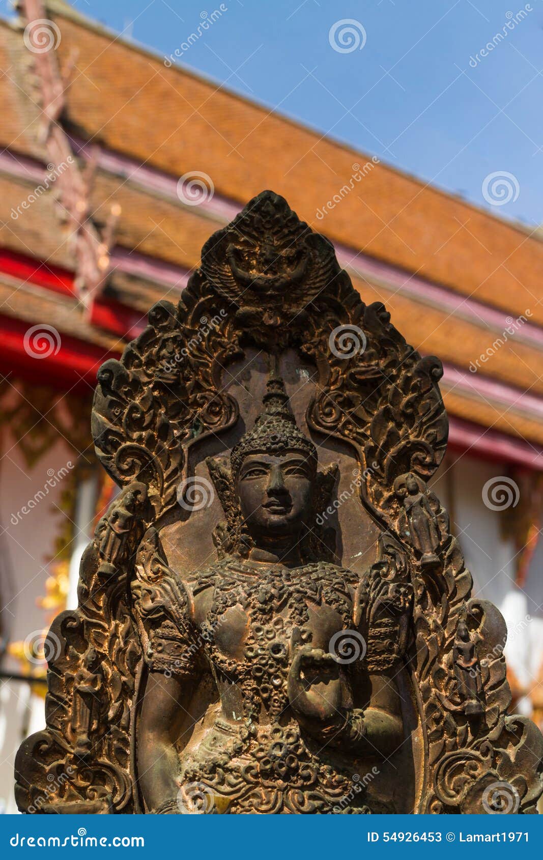 The ancient deva statue stock image. Image of asian, architecture ...