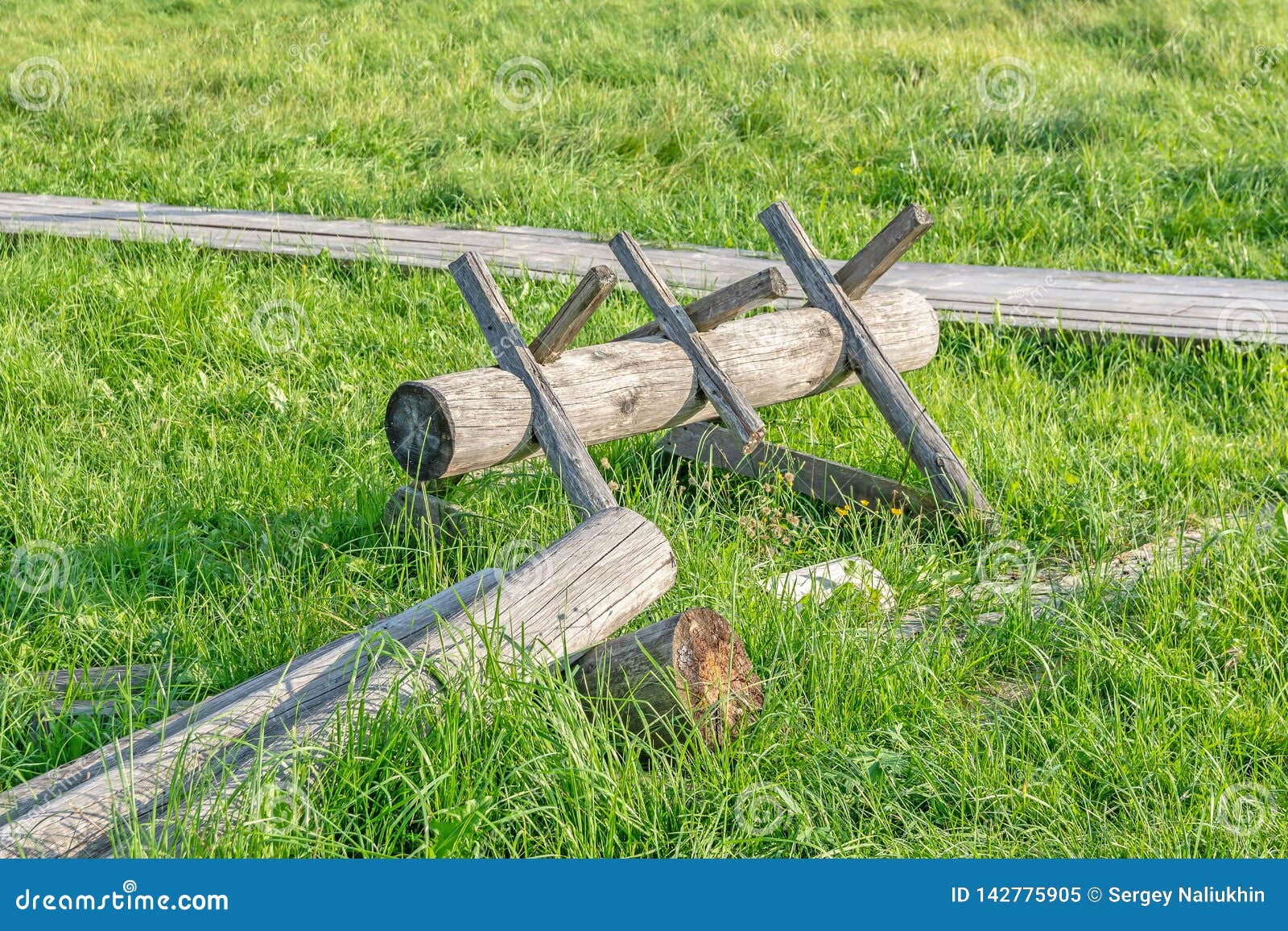 Ancient Device for Cutting Logs Stock Image - Image of object, timber ...
