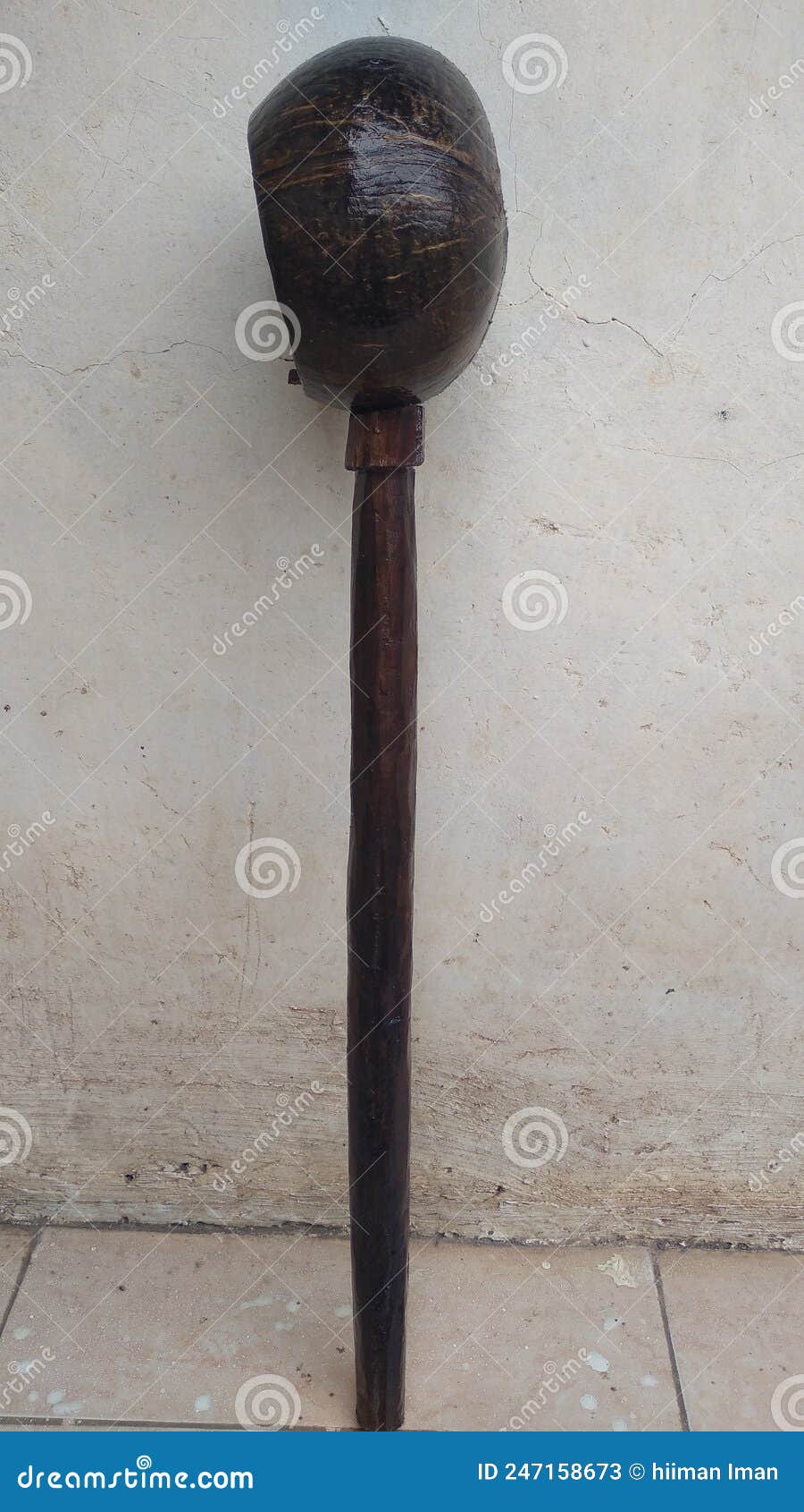 The Ancient Dipper is Made of Coconut Skin and Wood Stock Image - Image ...