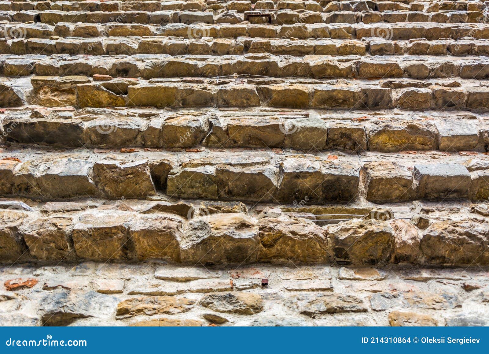 Ancient dirty stone wall stock photo. Image of effect - 214310864