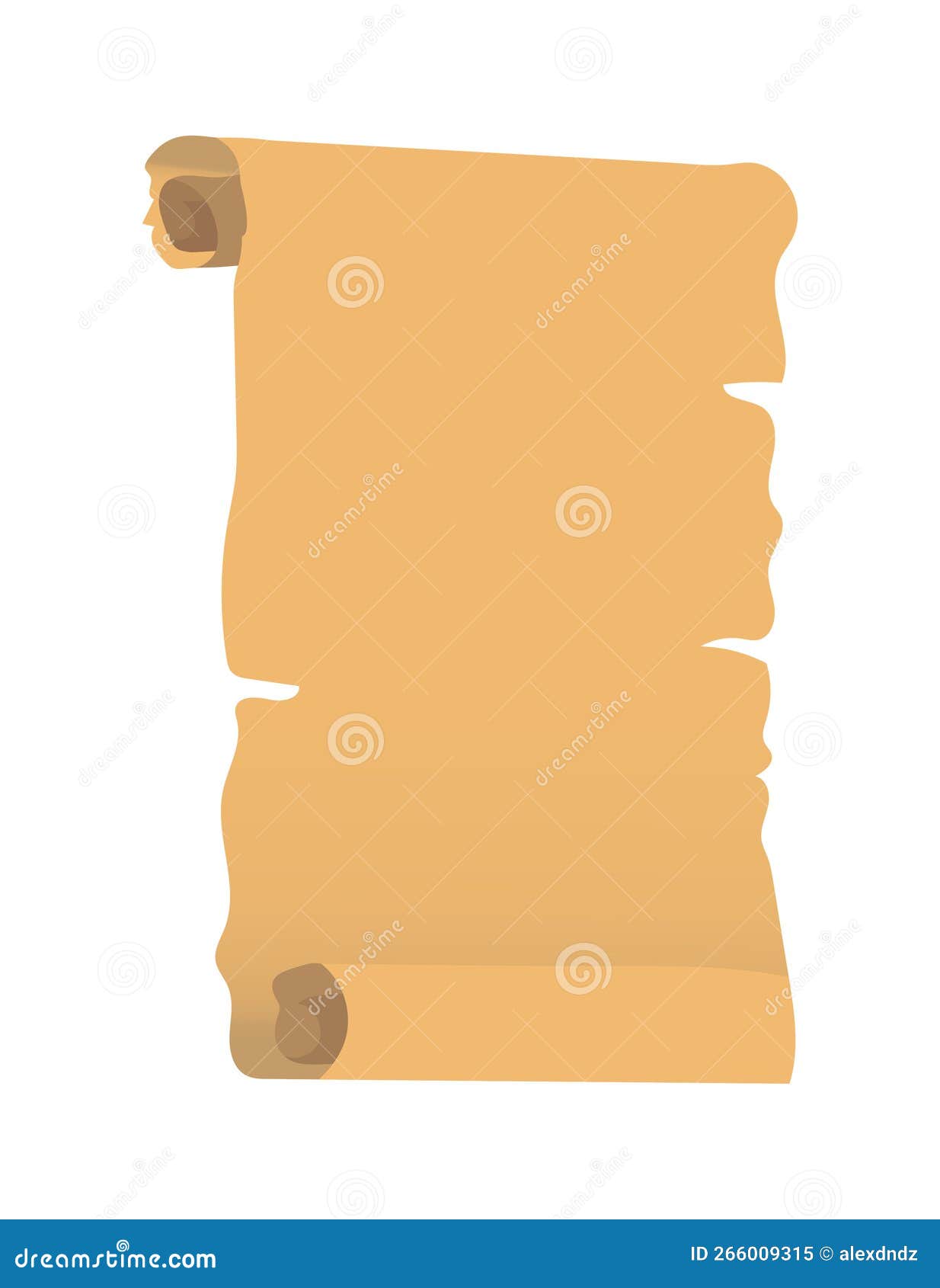 Ancient Document with Rolled Edges, Antique Curled Papyrus. Stock ...