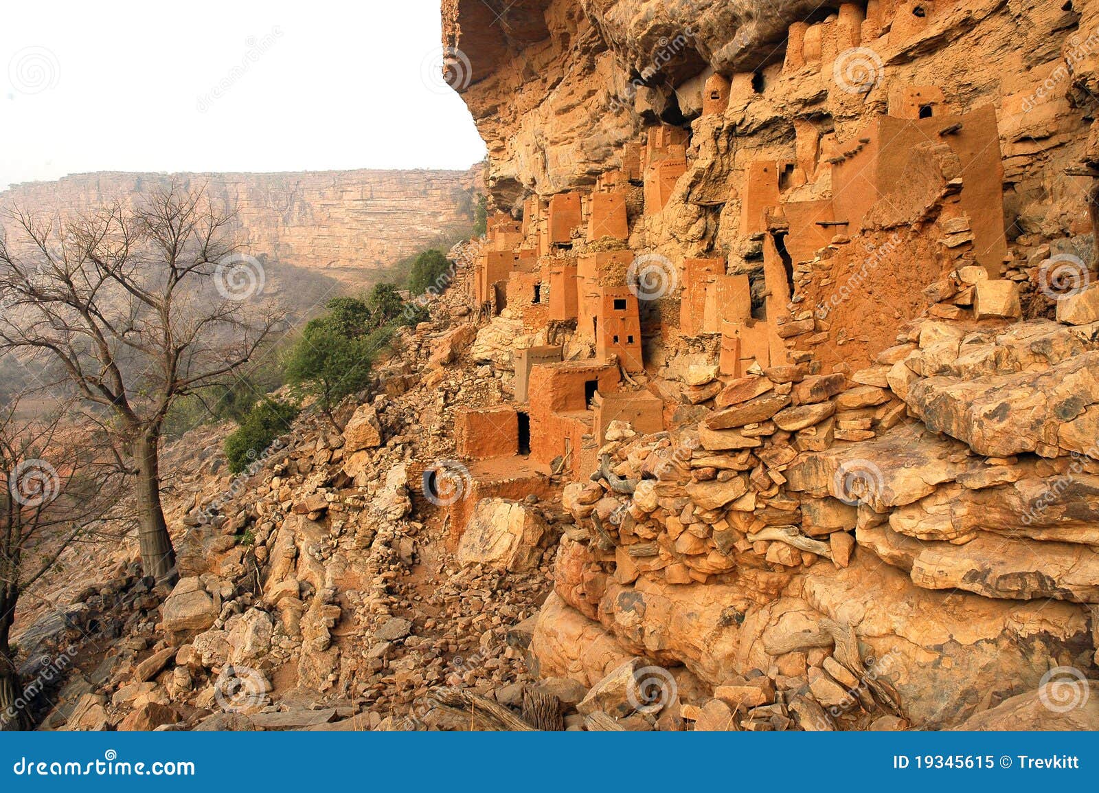 Ancient Dogon and Tellem Houses Stock Image - Image of horizontal ...