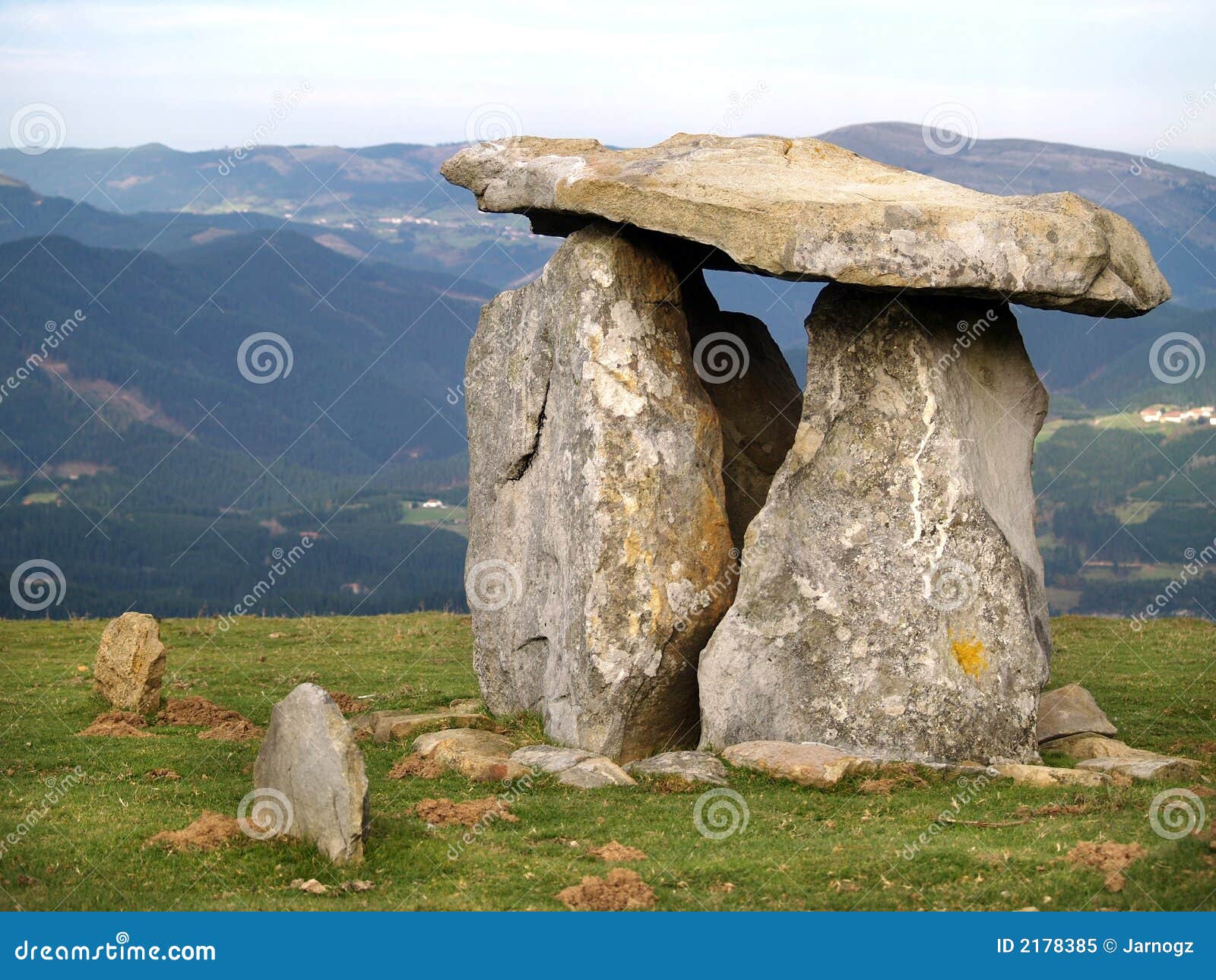 Ancient Dolmen in Oiz Mountain Stock Image - Image of dolmen, mountain ...