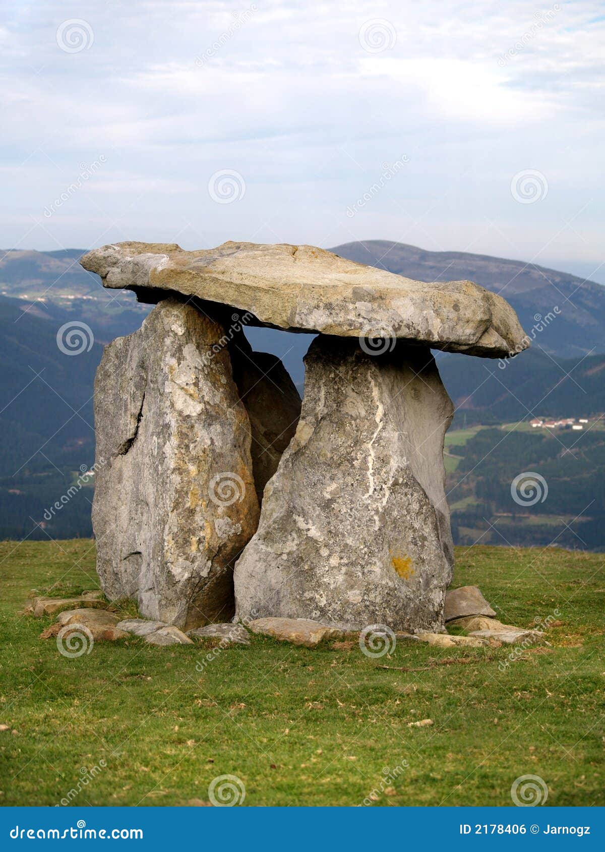 Ancient Dolmen in Oiz Mountain Stock Photo - Image of religion, ruin ...