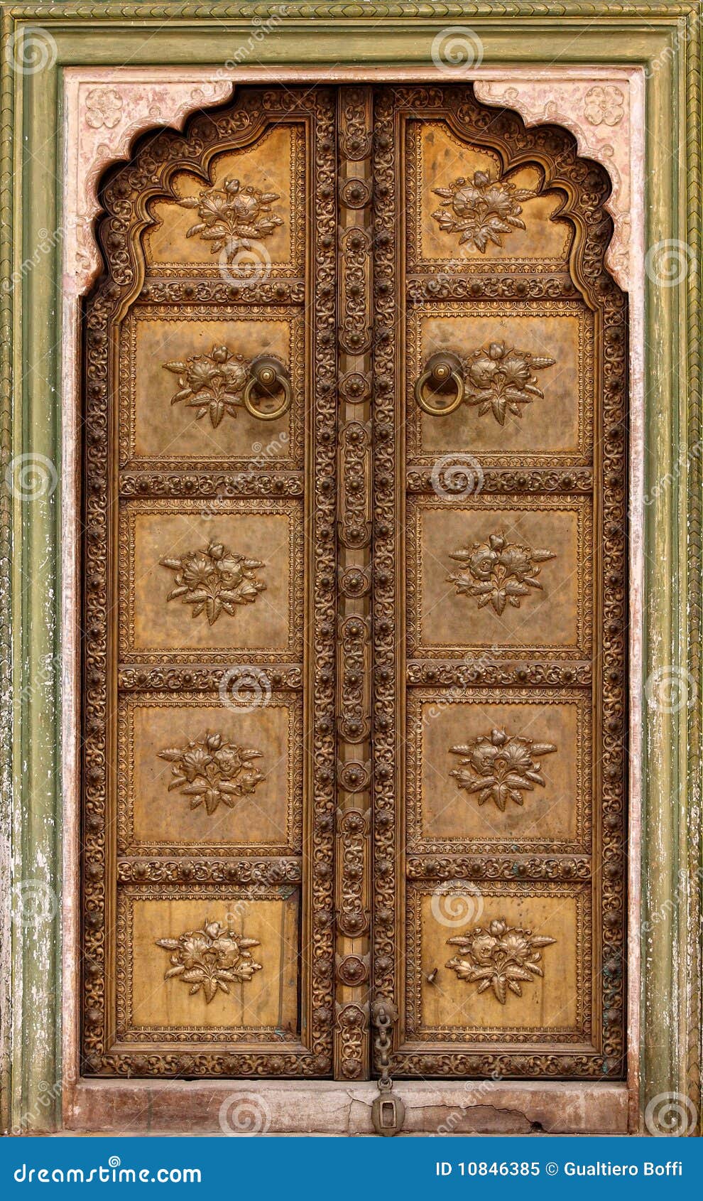 Ancient door stock image. Image of bolts, decoration - 10846385