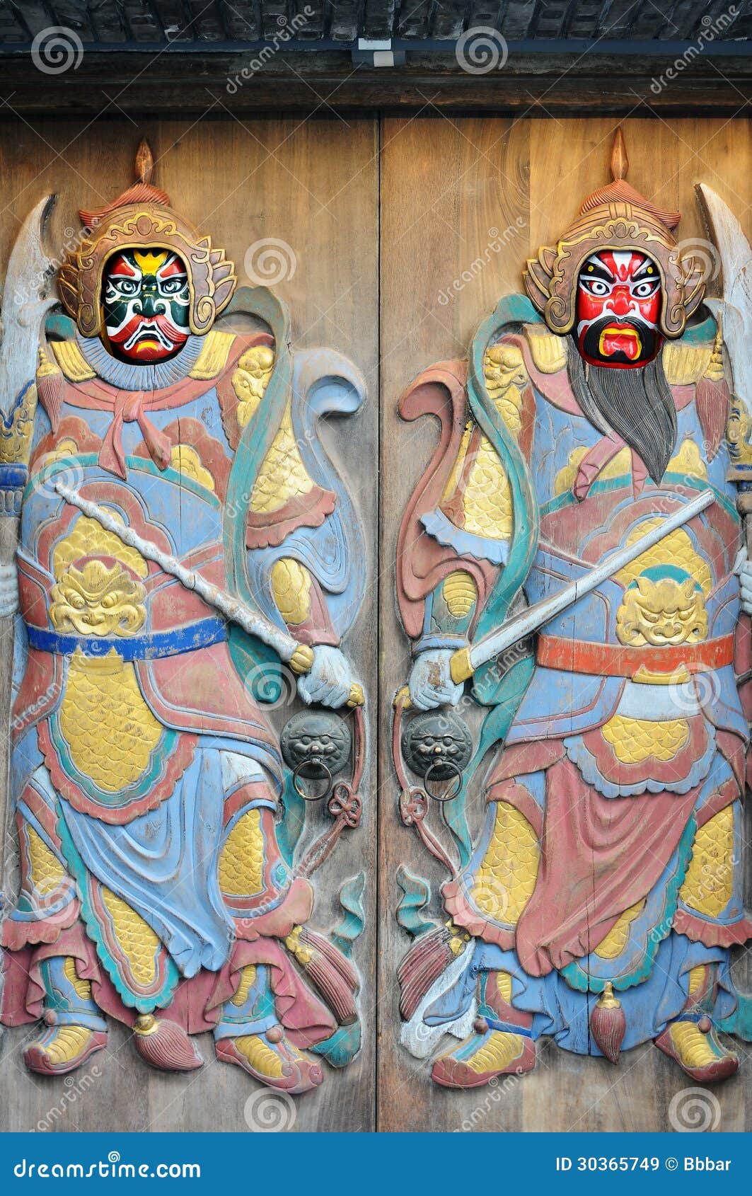 Ancient door-god stock image. Image of architecture, religion - 30365749