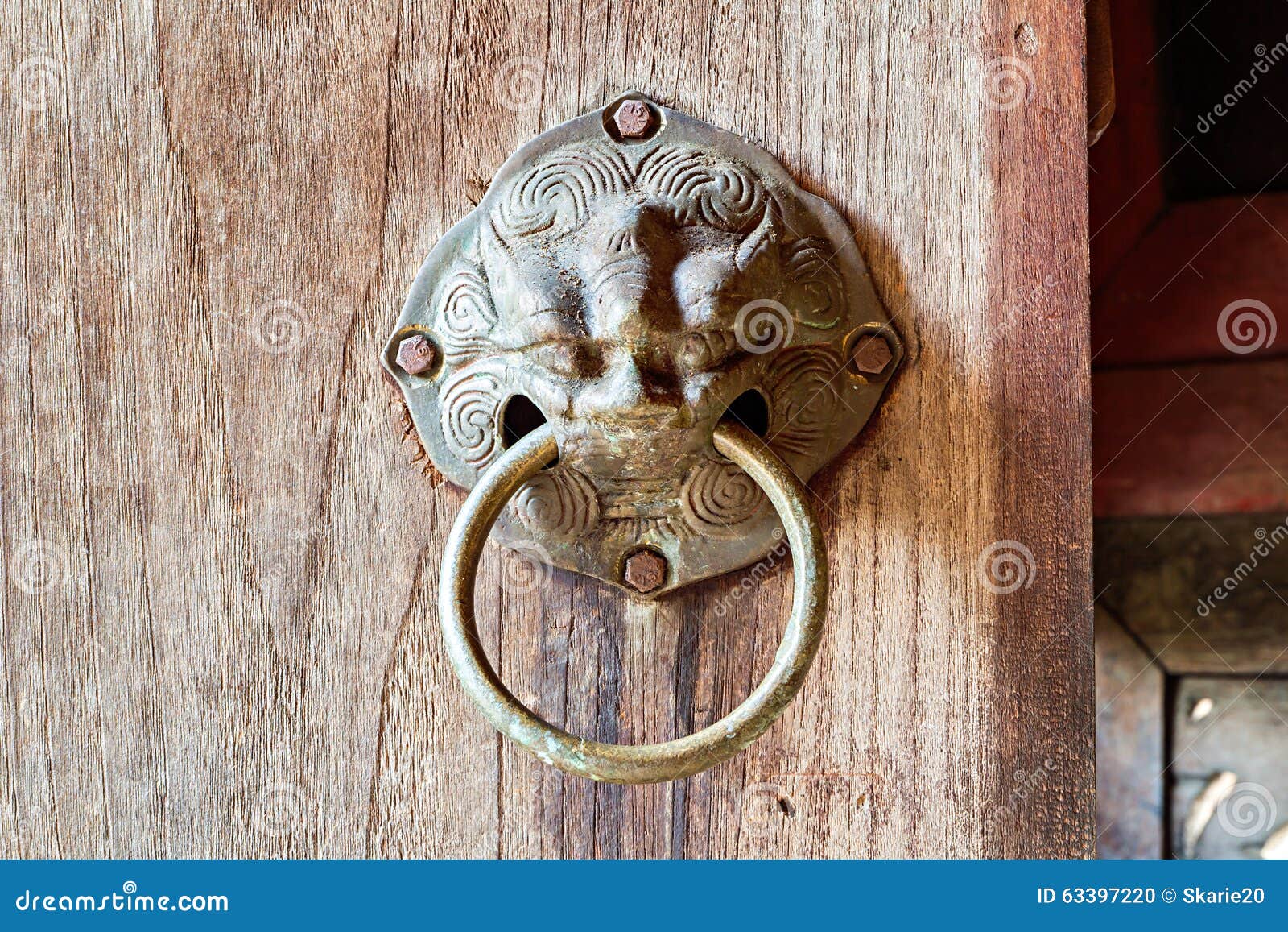 Ancient door handle stock photo. Image of door, architecture - 63397220