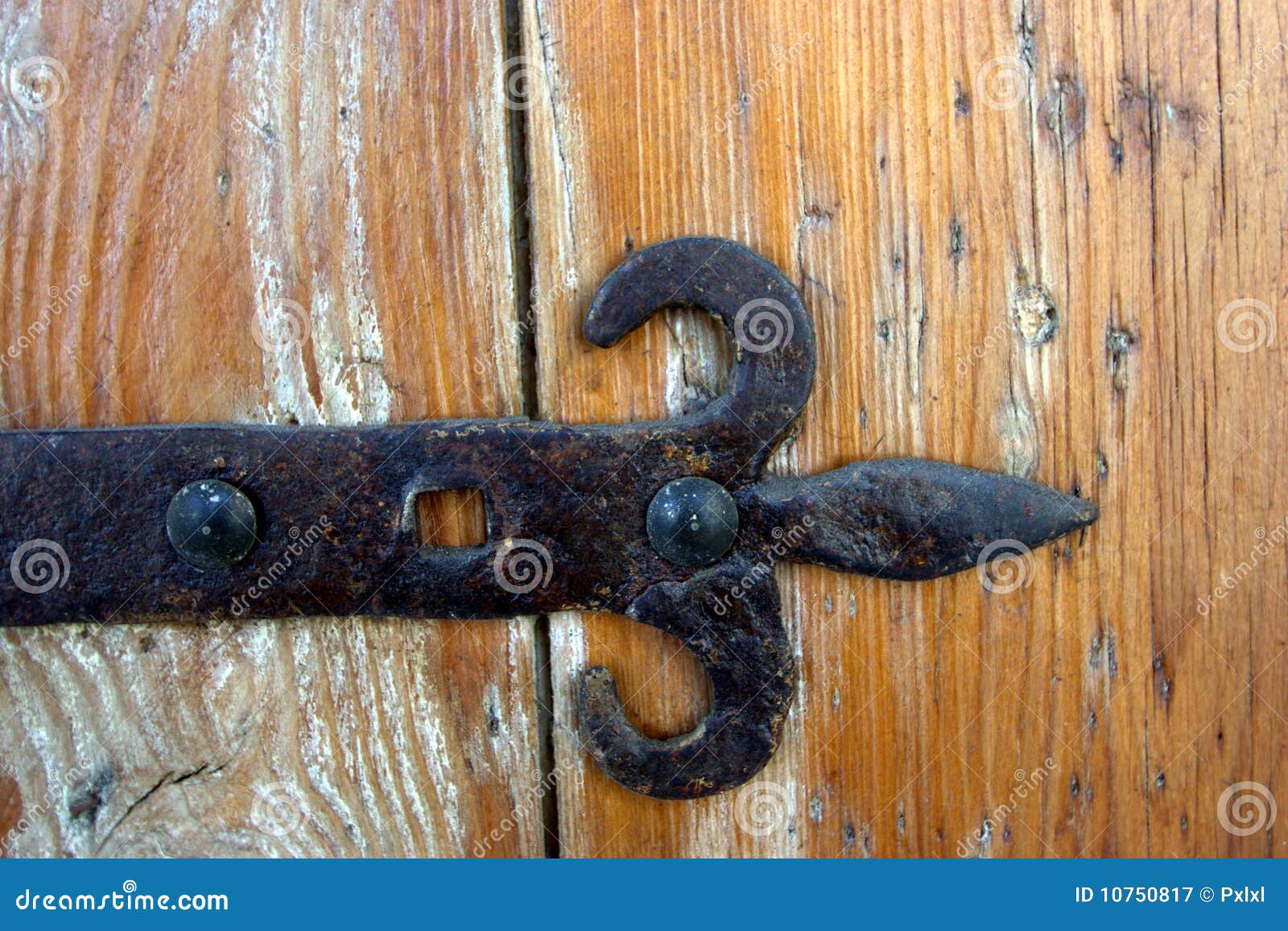 Ancient door hinge stock image. Image of deco, bolts - 10750817