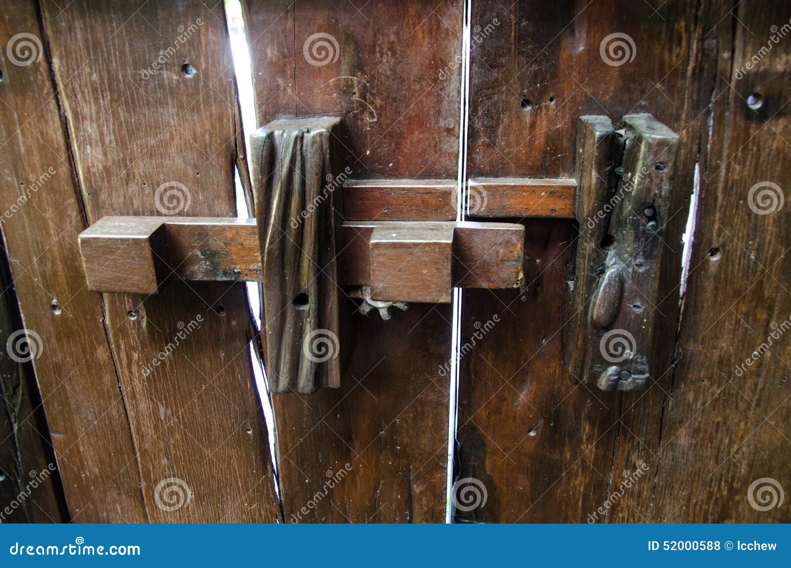 Ancient Latch In Medieval Wood Door Royalty-Free Stock Photo ...