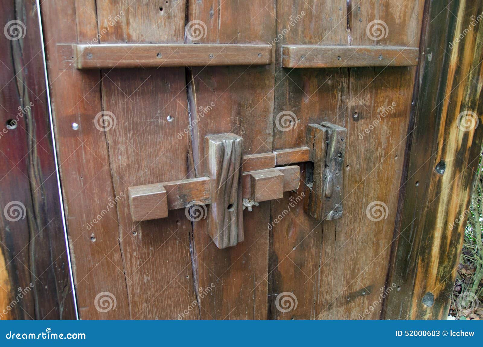 Ancient Latch In Medieval Wood Door Royalty-Free Stock Photo ...