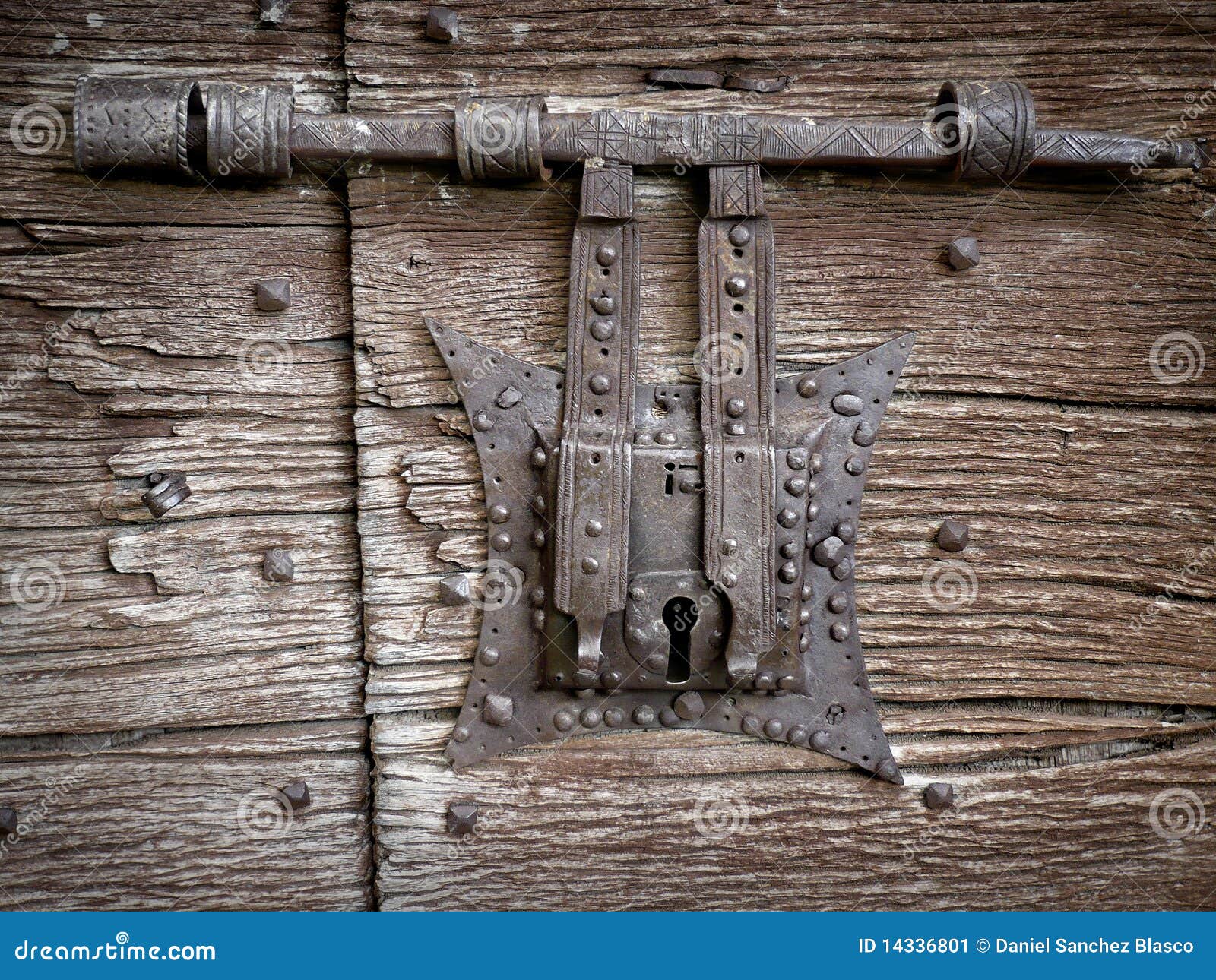 Ancient door lock stock image. Image of detail, keyhole - 14336801