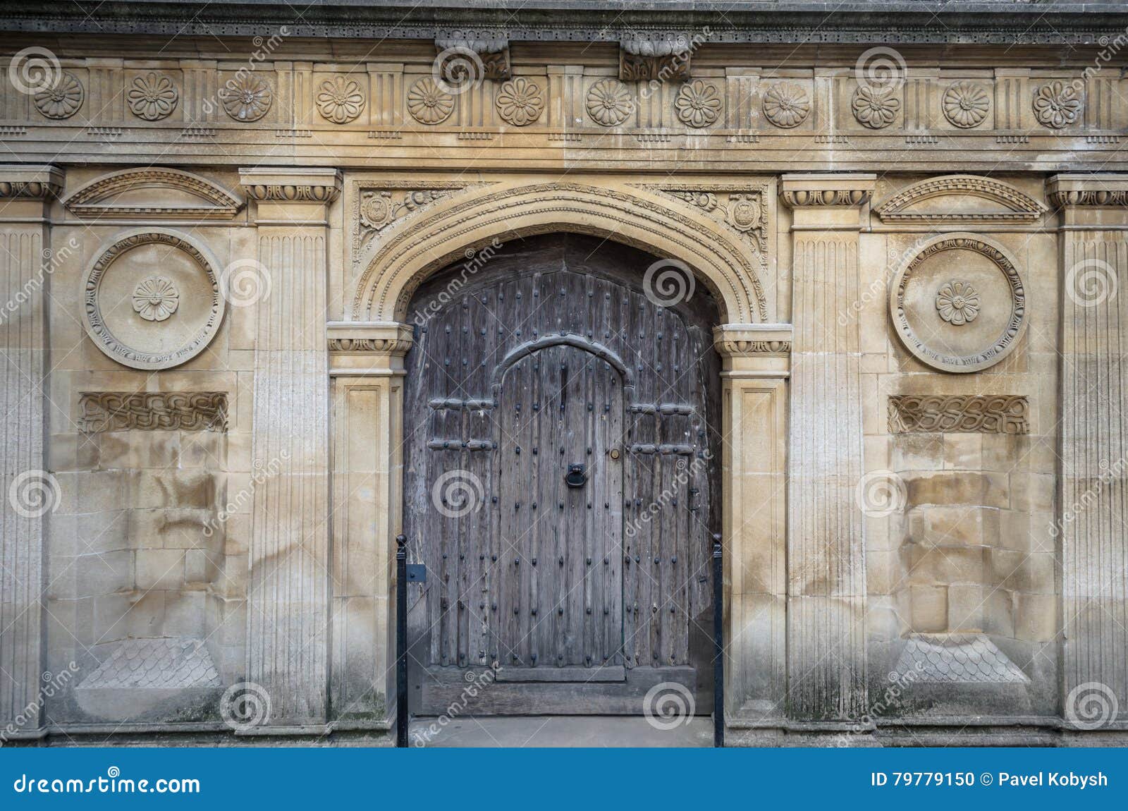 Ancient Double Gate in Cambridge Stock Photo - Image of castle, closed ...