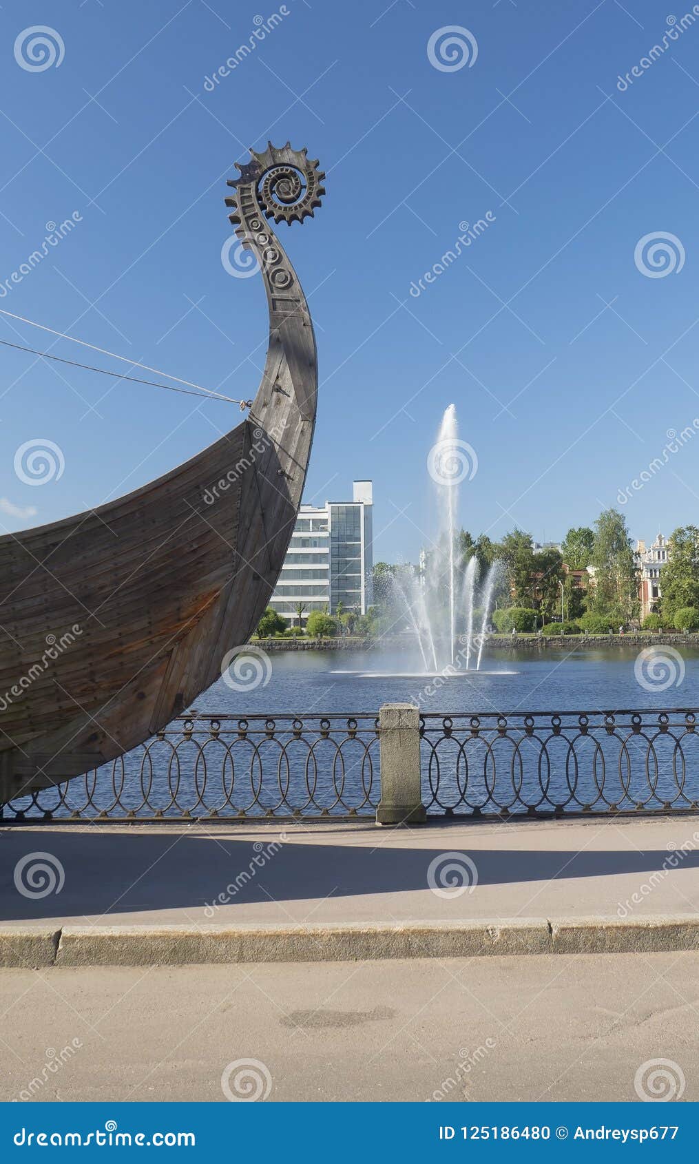 Ancient Drakkar of the Ancient Vikings Stock Photo - Image of boat ...