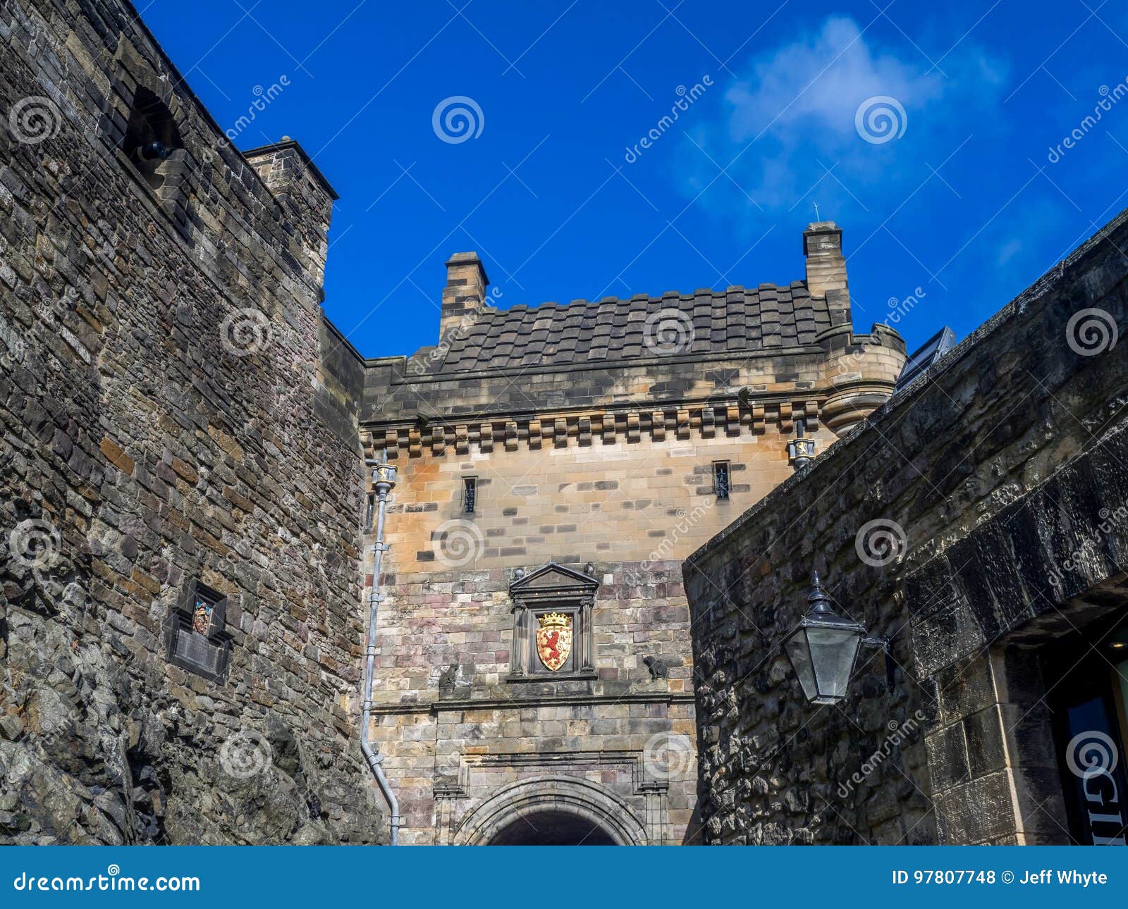 Ancient Edinburgh Castle, Scotland Stock Photo - Image of secure ...
