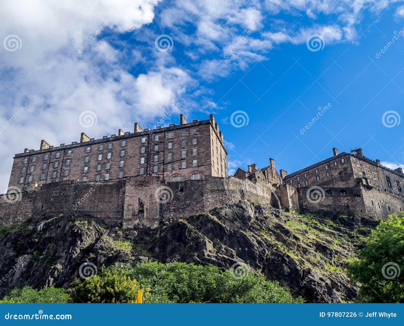 Ancient Edinburgh Castle, Scotland Stock Photo - Image of fortification ...